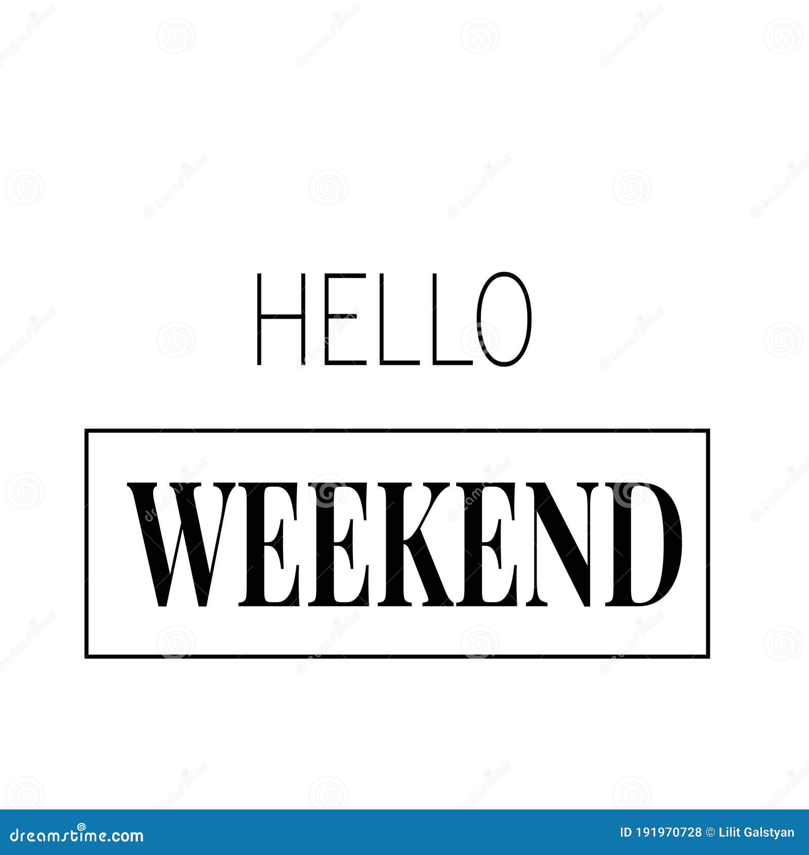 Hello Weekend, Handwritten Lettering Design Vector Stock Vector ...