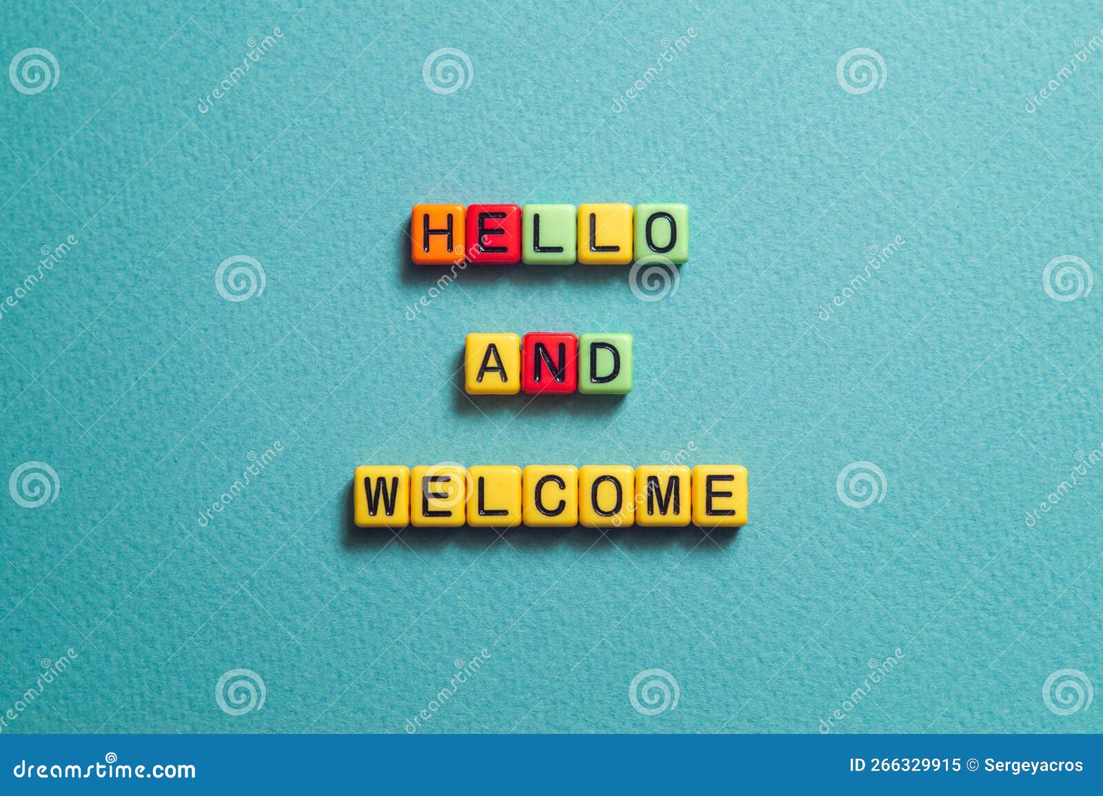 Hello and Welcome - Word Concept on Cubes, Text Stock Image - Image of ...