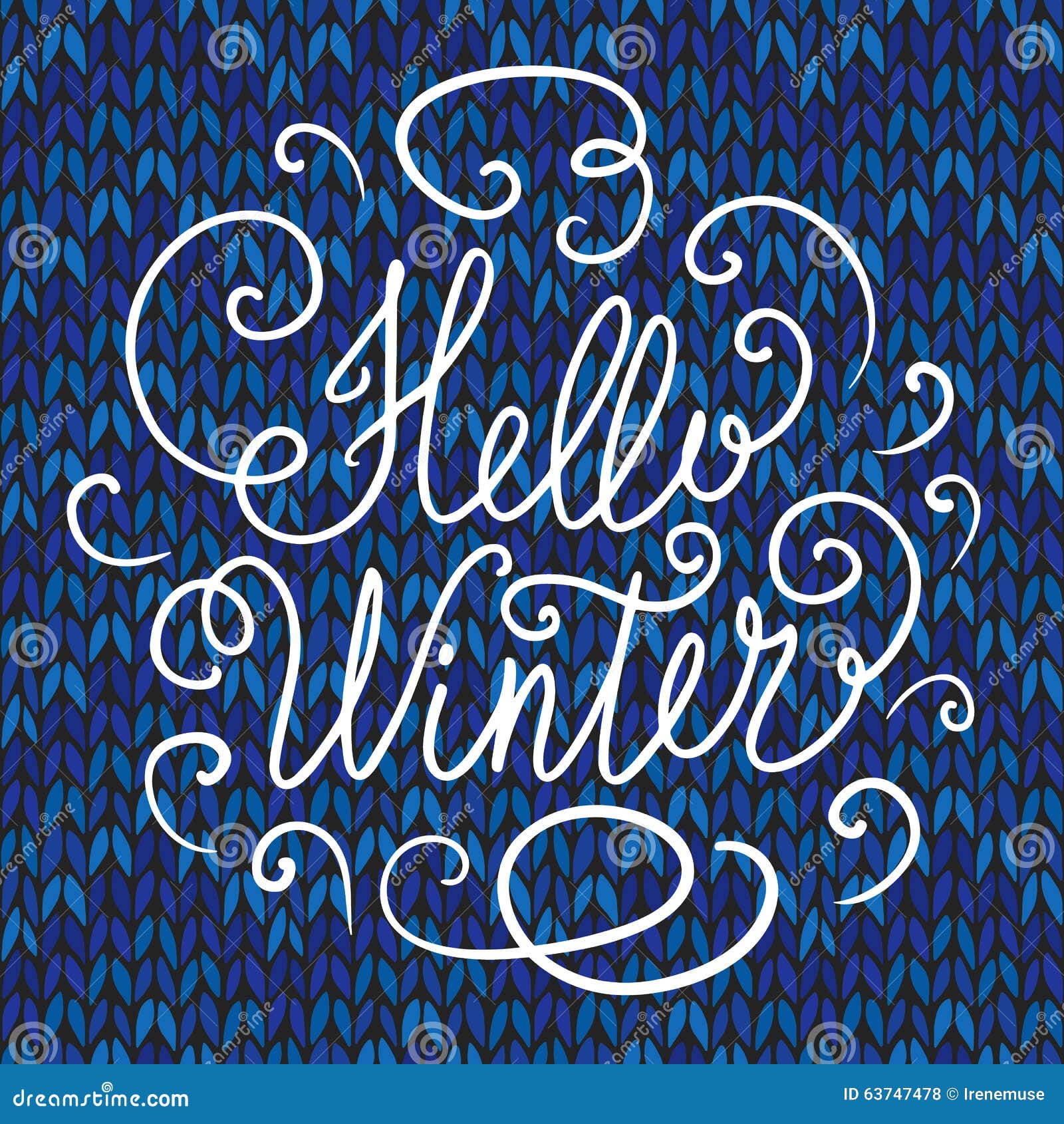 Hello Winter Hand Lettering Stock Vector - Illustration of decorations ...