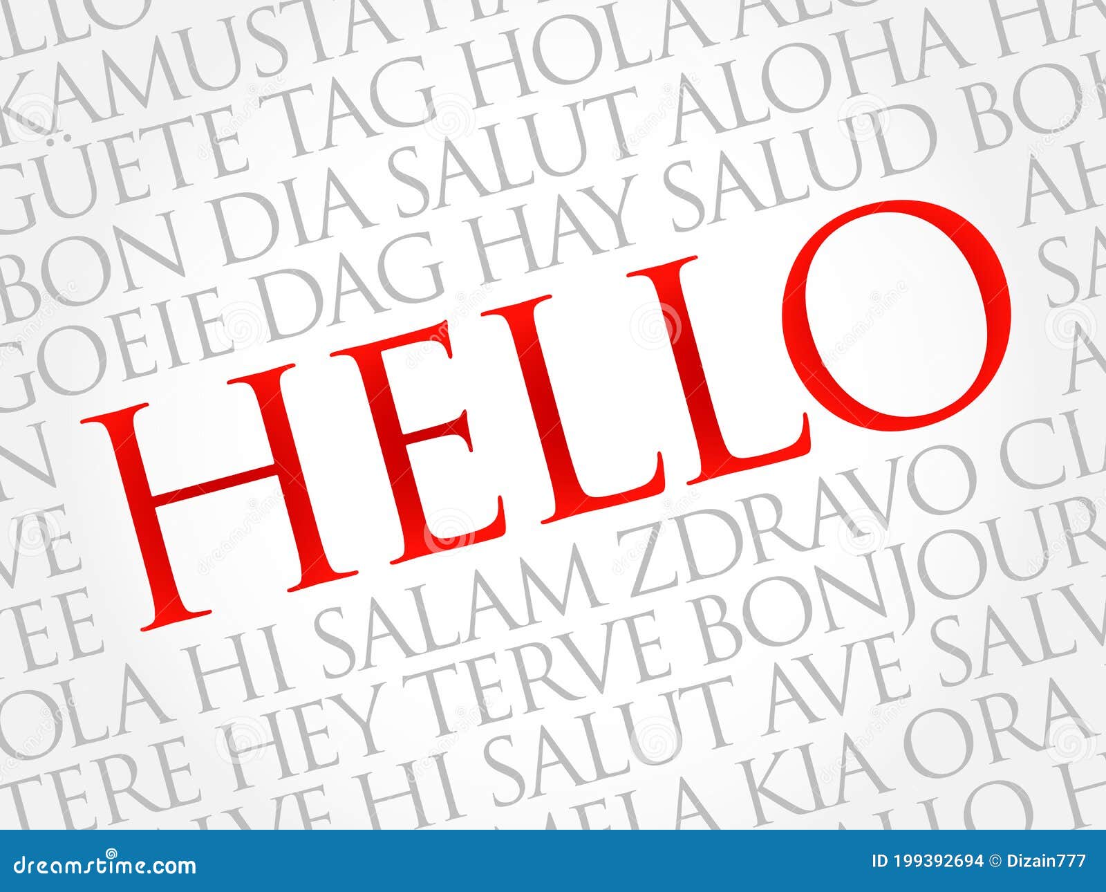 Hello Word Cloud in Different Languages Stock Illustration ...