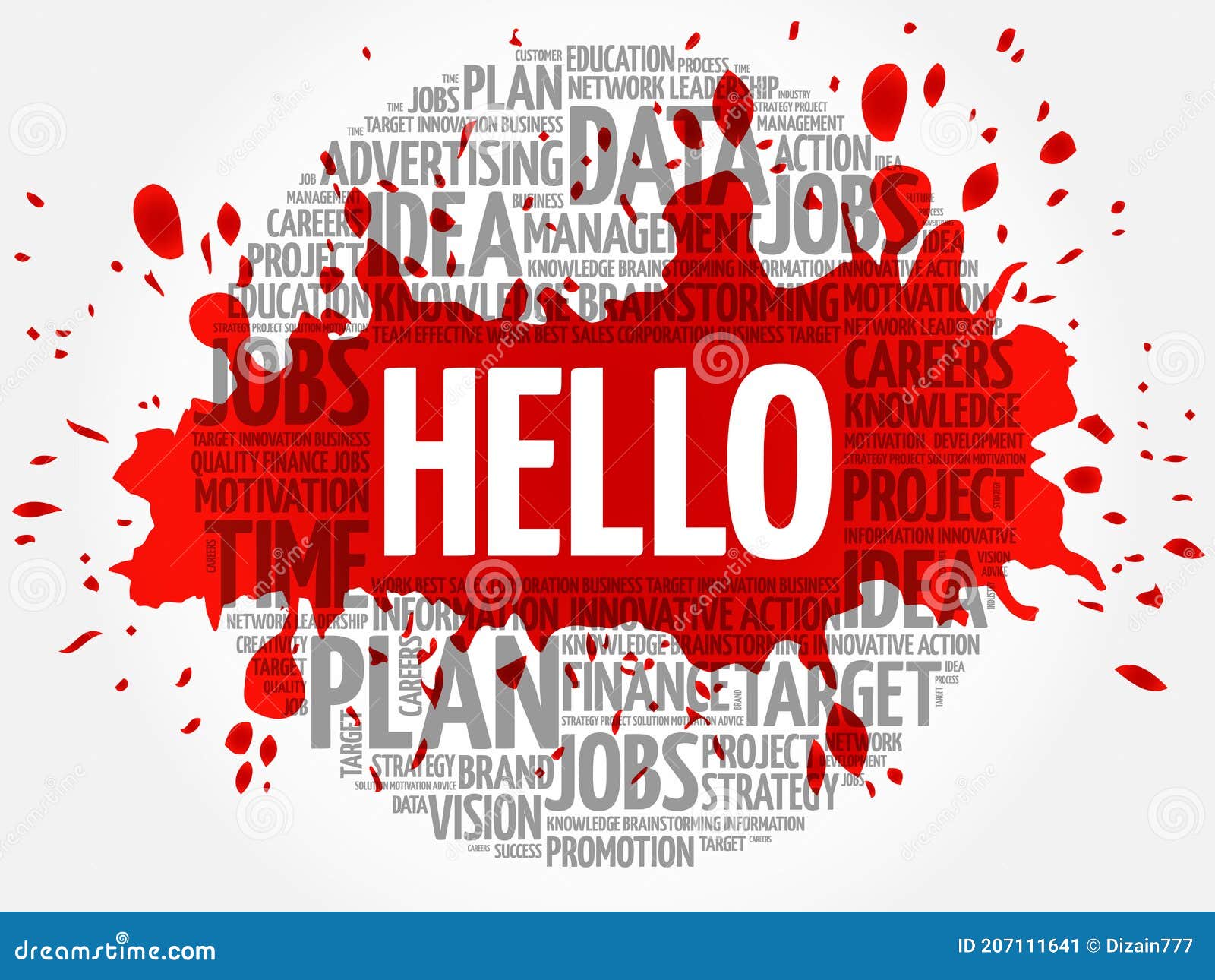 HELLO word cloud stock illustration. Illustration of cloud - 207111641