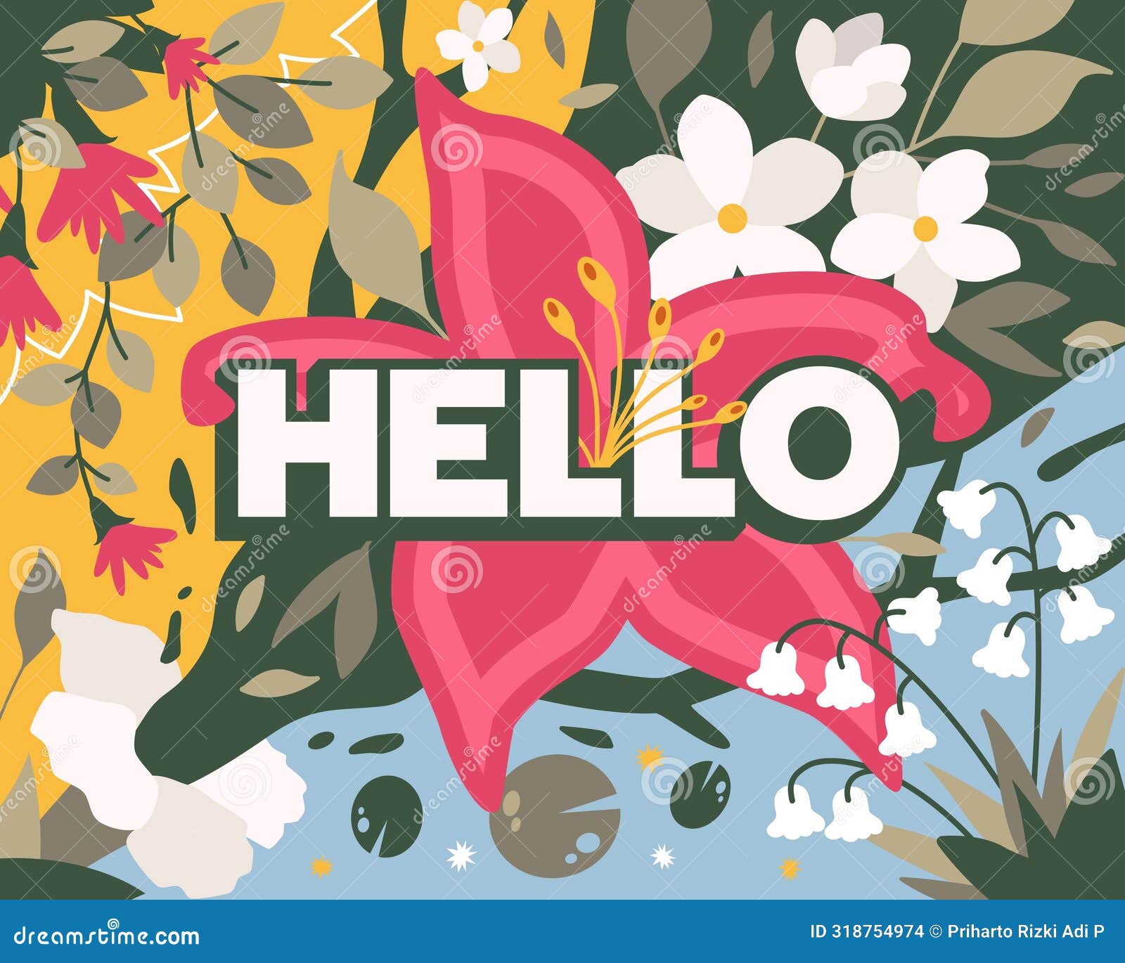 Hello Word Cloud Collage In Different Languages Stock Image ...