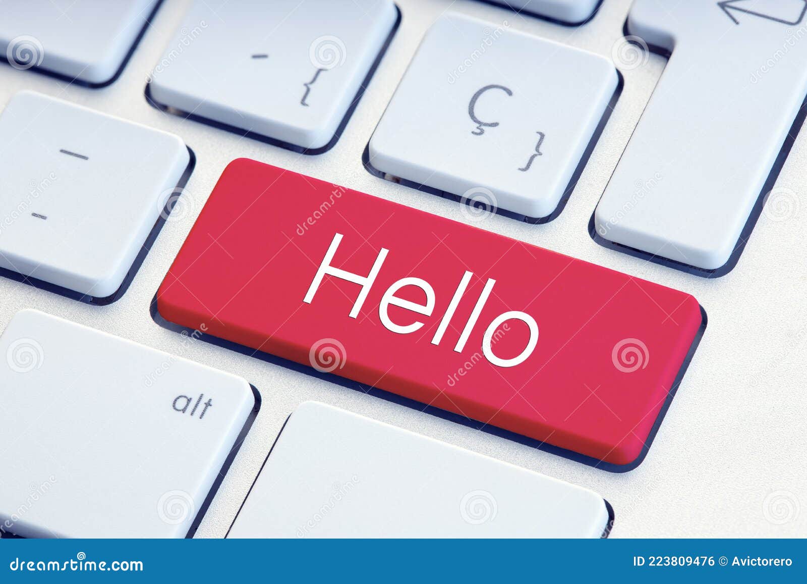 Hello Word on Computer Keyboard Key Stock Photo - Image of conceptual ...