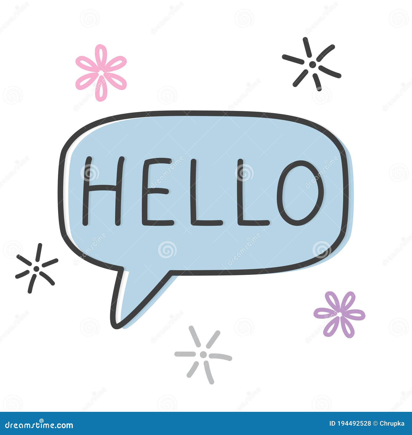 Hello word concept stock vector. Illustration of concept - 194492528