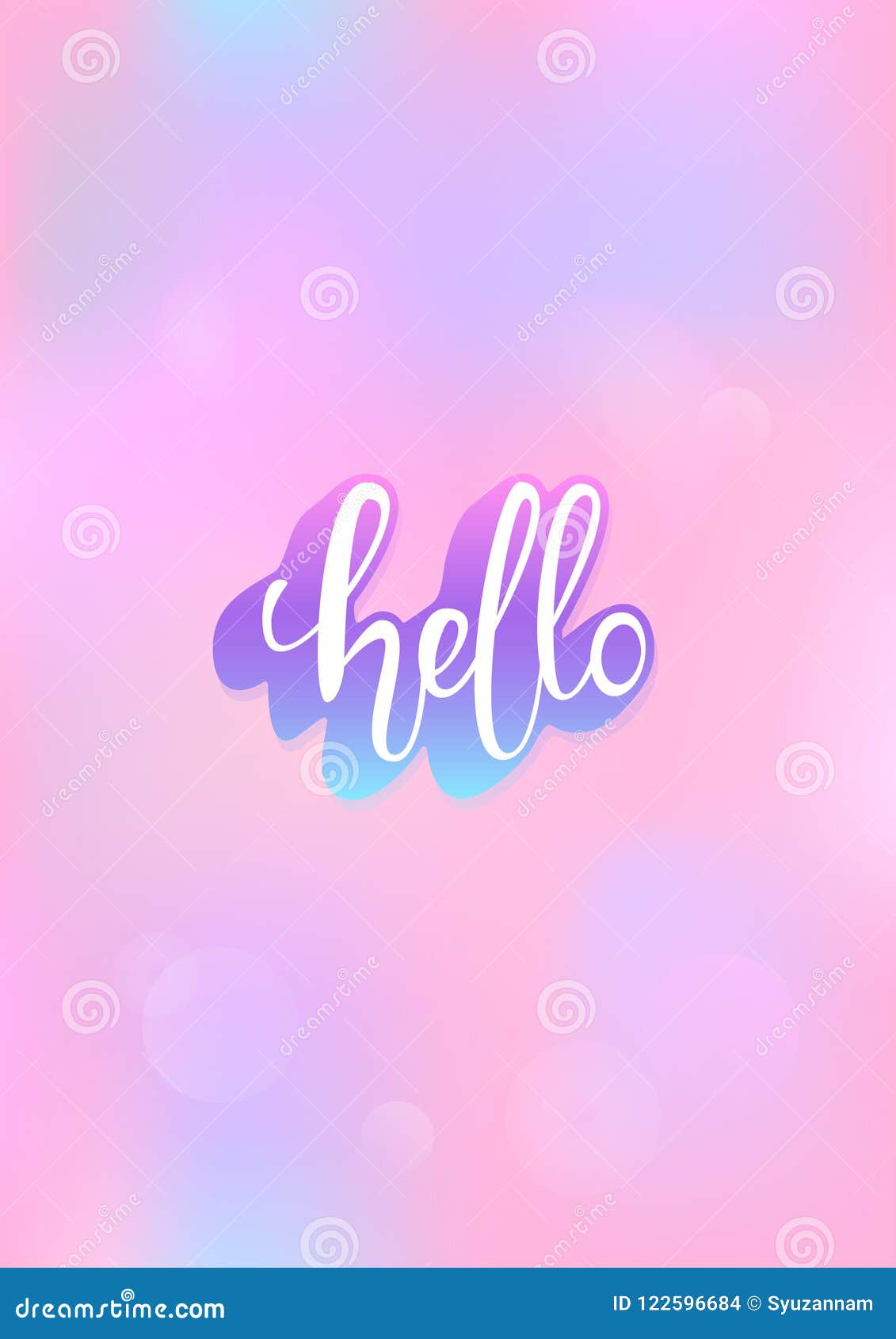 Hello Word Lettering for Banner. Vector Illustration. Stock Vector ...