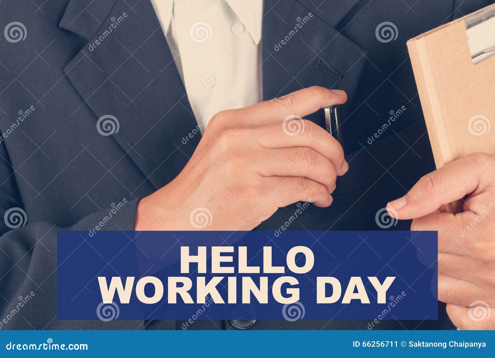 Hello Working Day Quotes - Business Man Background Stock Image - Image ...