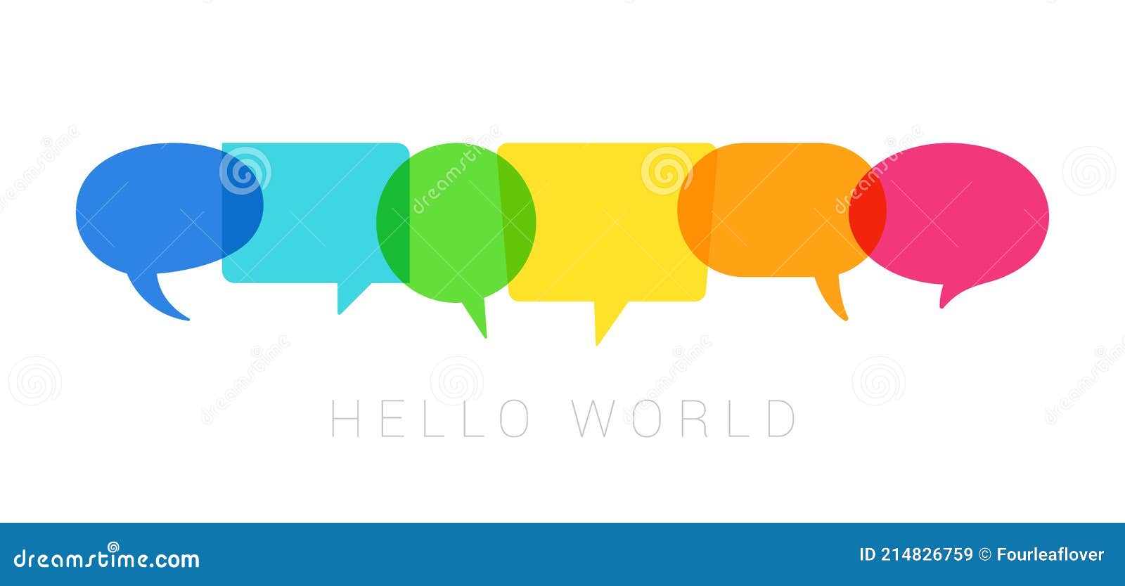 Hello World Banner With Brush Lettering And Pastel Pink Hand Drawn ...