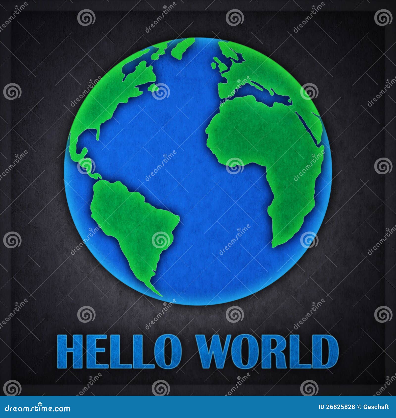 Hello World Banner With Brush Lettering And Pastel Pink Hand Drawn ...