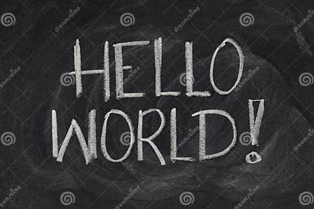 Hello, World! - First Computer Program Stock Photo - Image of hello ...
