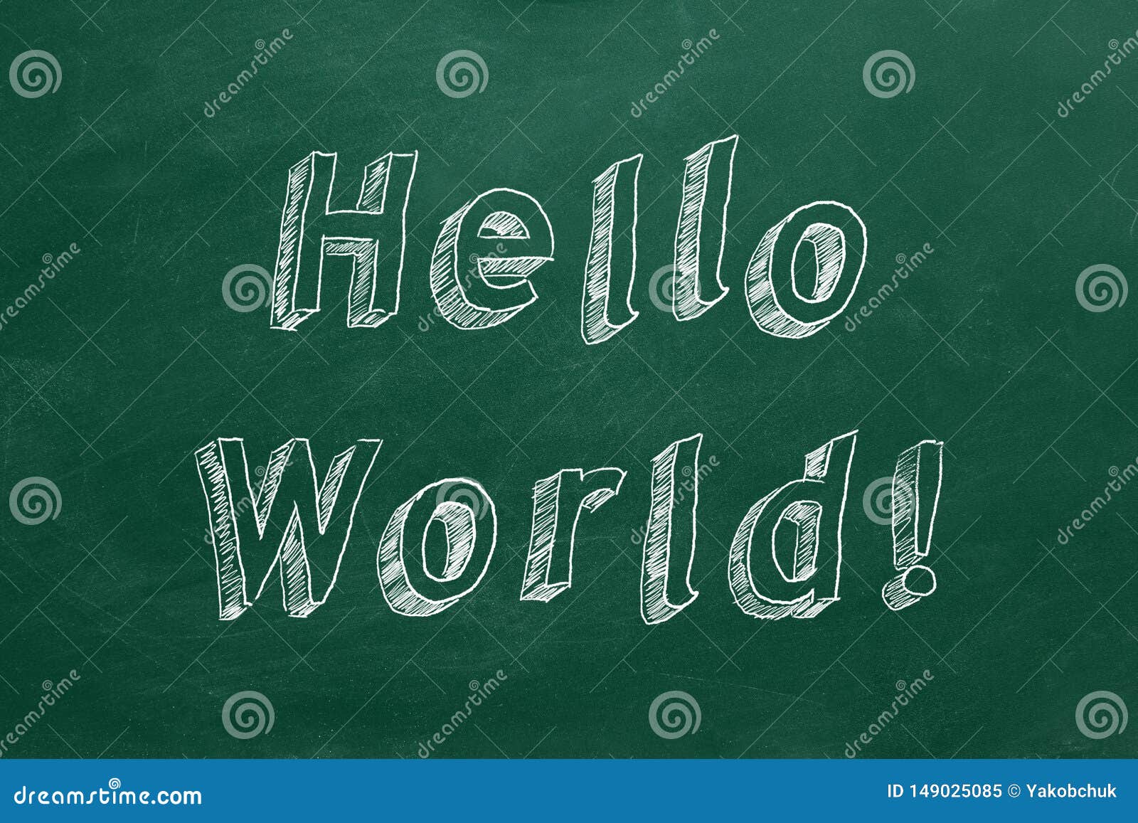 Hello World stock image. Image of green, font, education - 149025085