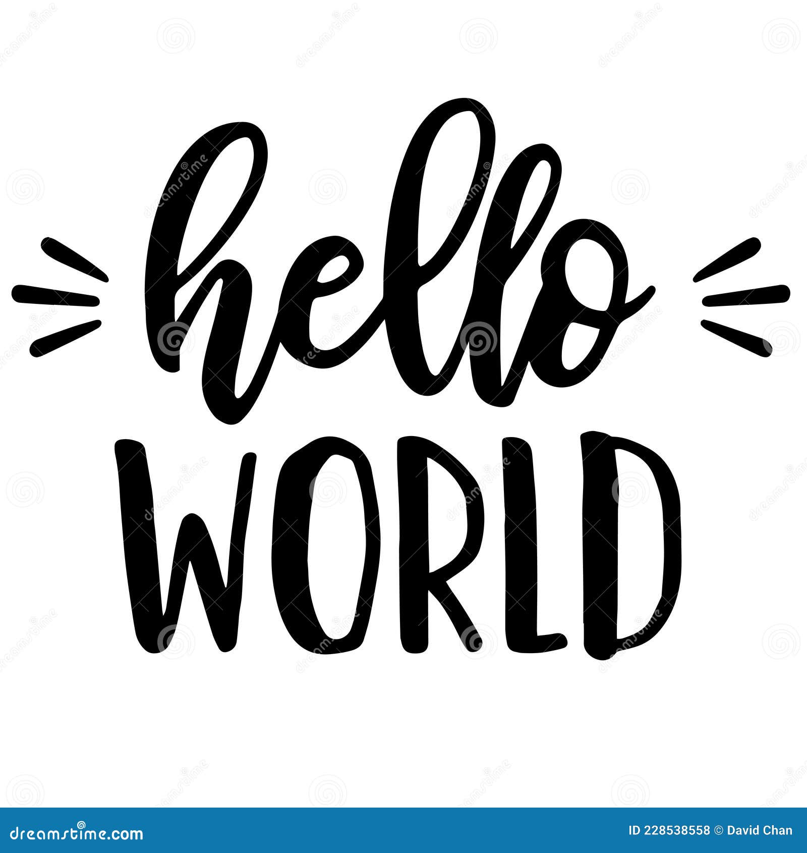 Hello World Inspirational Quotes Stock Vector - Illustration of cutest ...