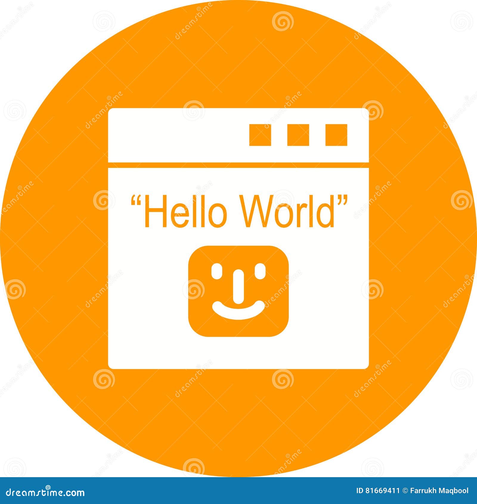 Hello World Program stock vector. Illustration of binary - 81669411