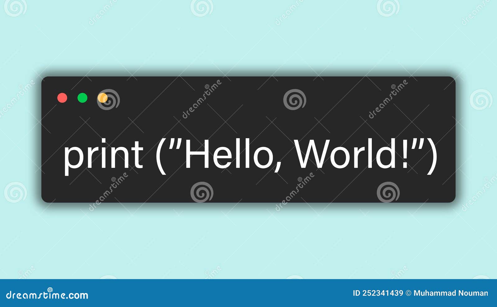 Hello World In Python Coding Illustration Of Programming Language Print Hello World Code In