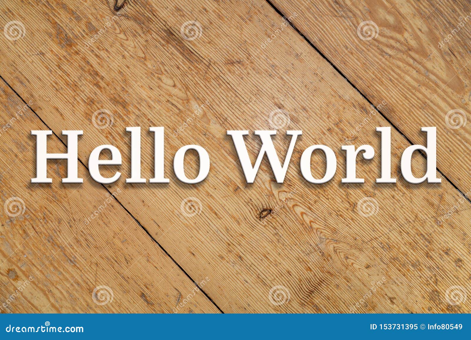 `Hello World` Text on a Wooden Background. Stock Image - Image of sign ...