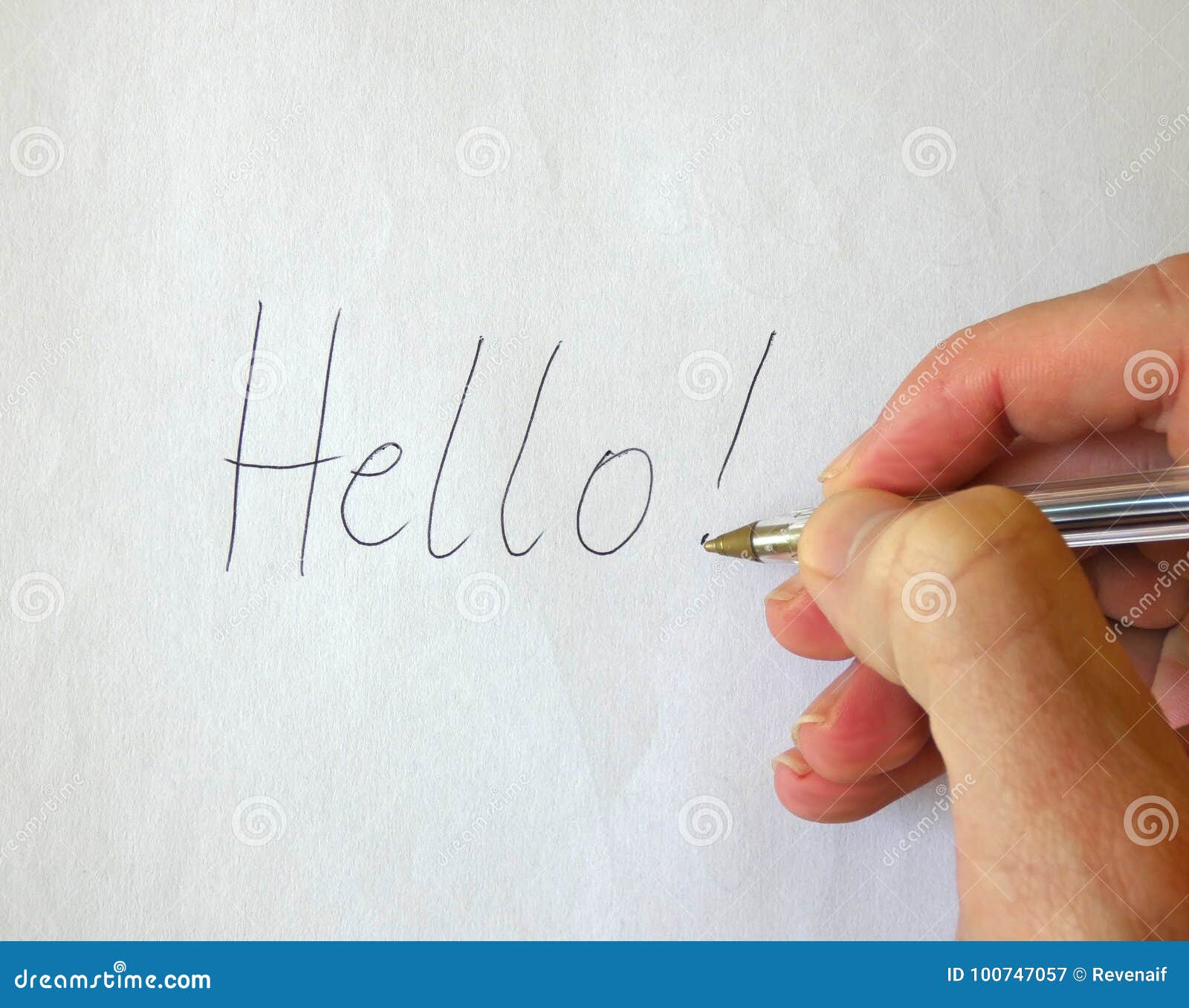 Hello! Writing Hand stock image. Image of language, calligraphic ...