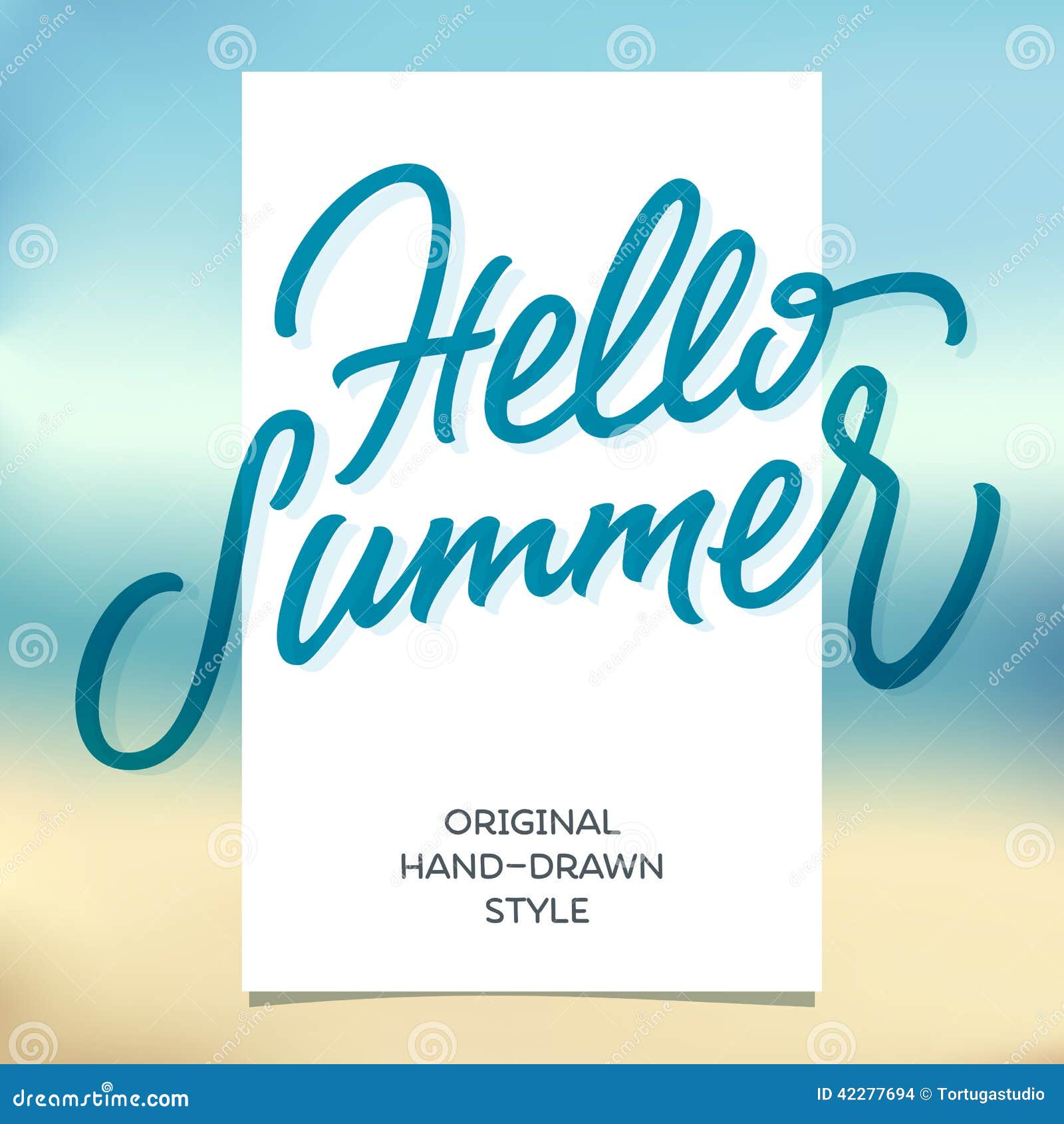 HELLOO SUMMER Hand Lettering Calligraphy Template and Beach Back Stock ...