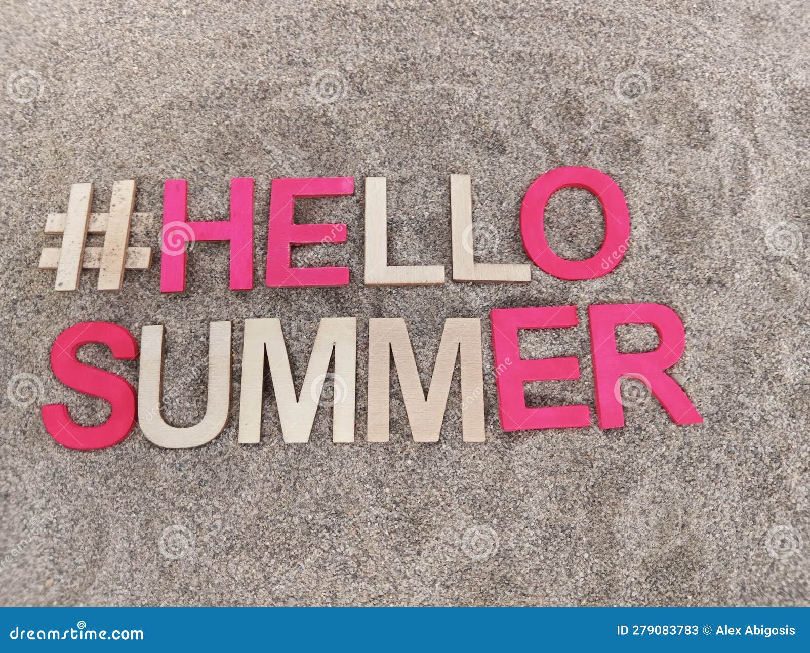 #hellosummer Hello Summer Written on Sand at the Beach Stock Image - Image of beach, family ...