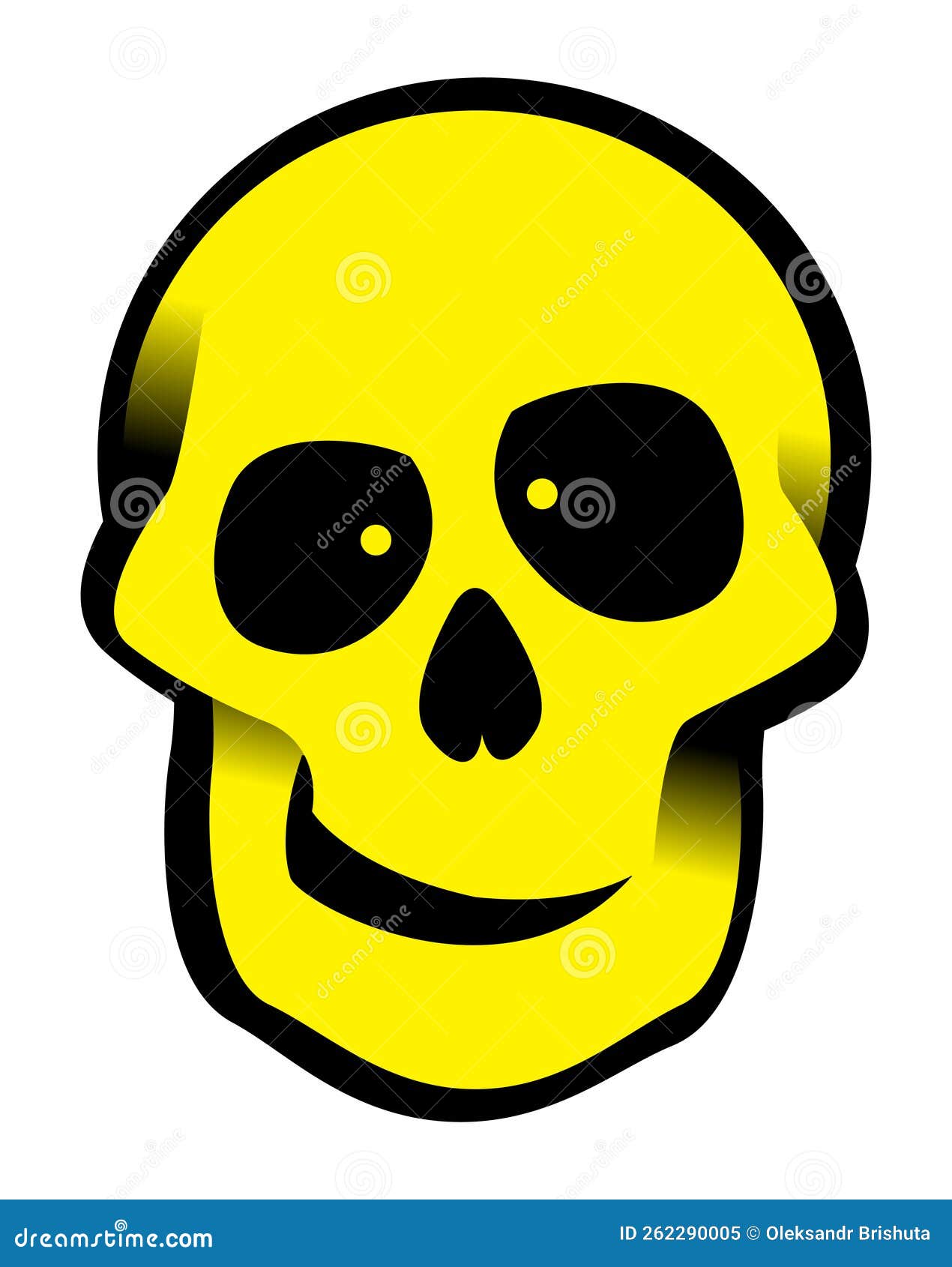 Helloween. Comic Character of the Human Skull Stock Vector ...
