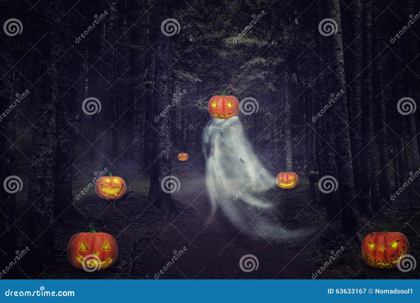 Helloween ghost stock image. Image of ghostly, nightmare - 63633167