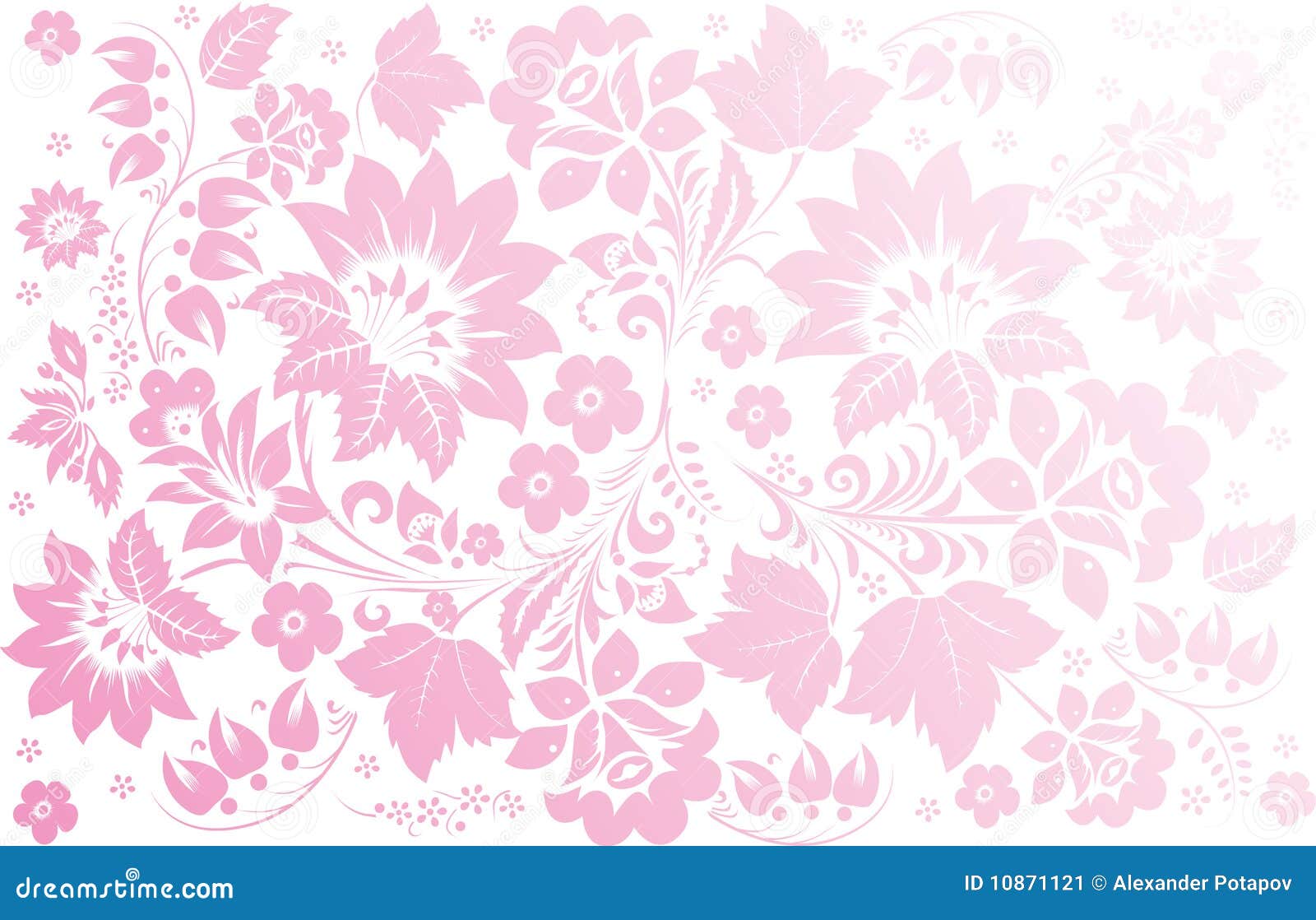 Hellrosa Muster mit Blumen stock abbildung. Illustration von element ...