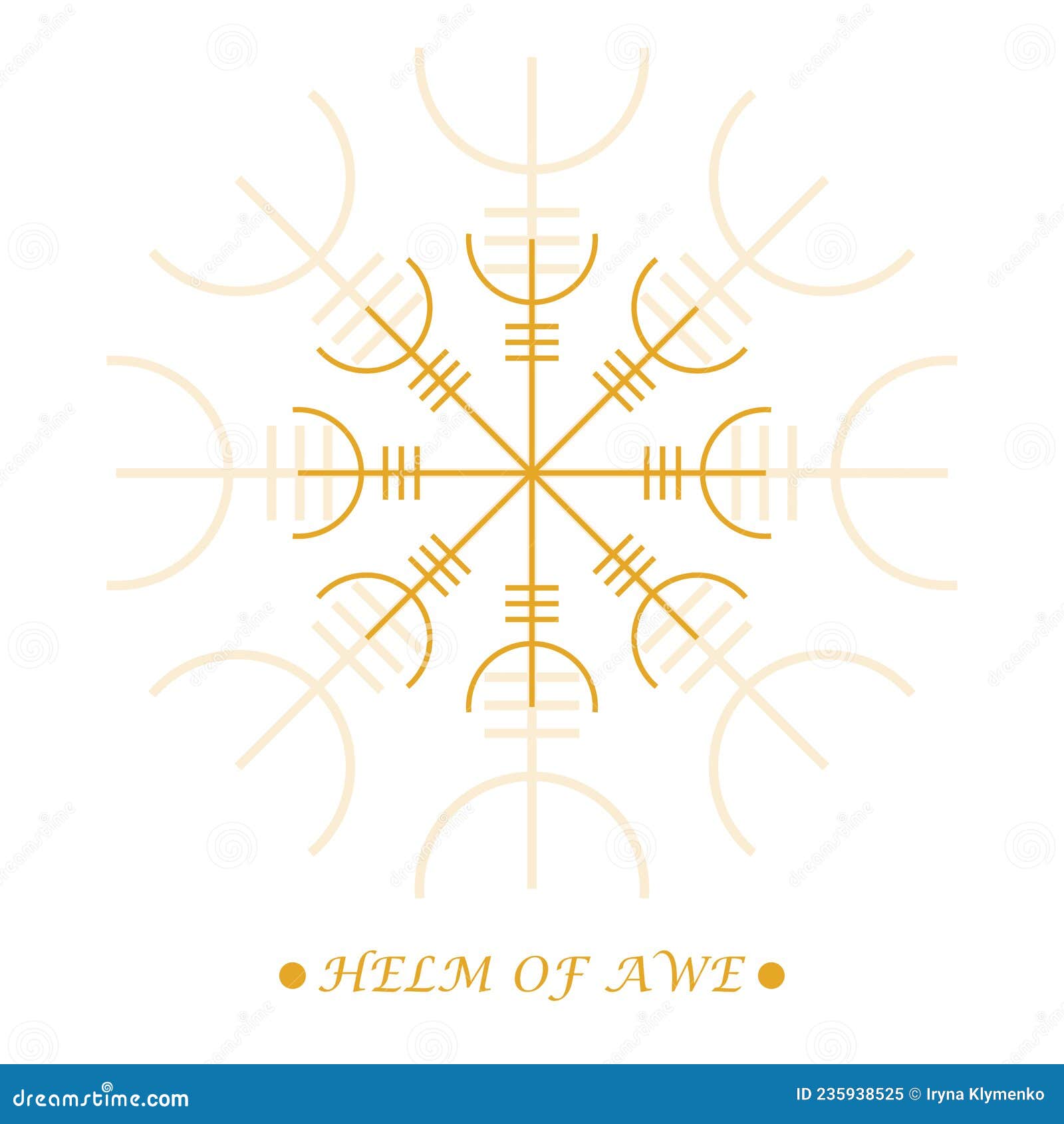 Helm Of Awe Pagan Heathen Mythology Odinthor Vikings Royalty Free Stock