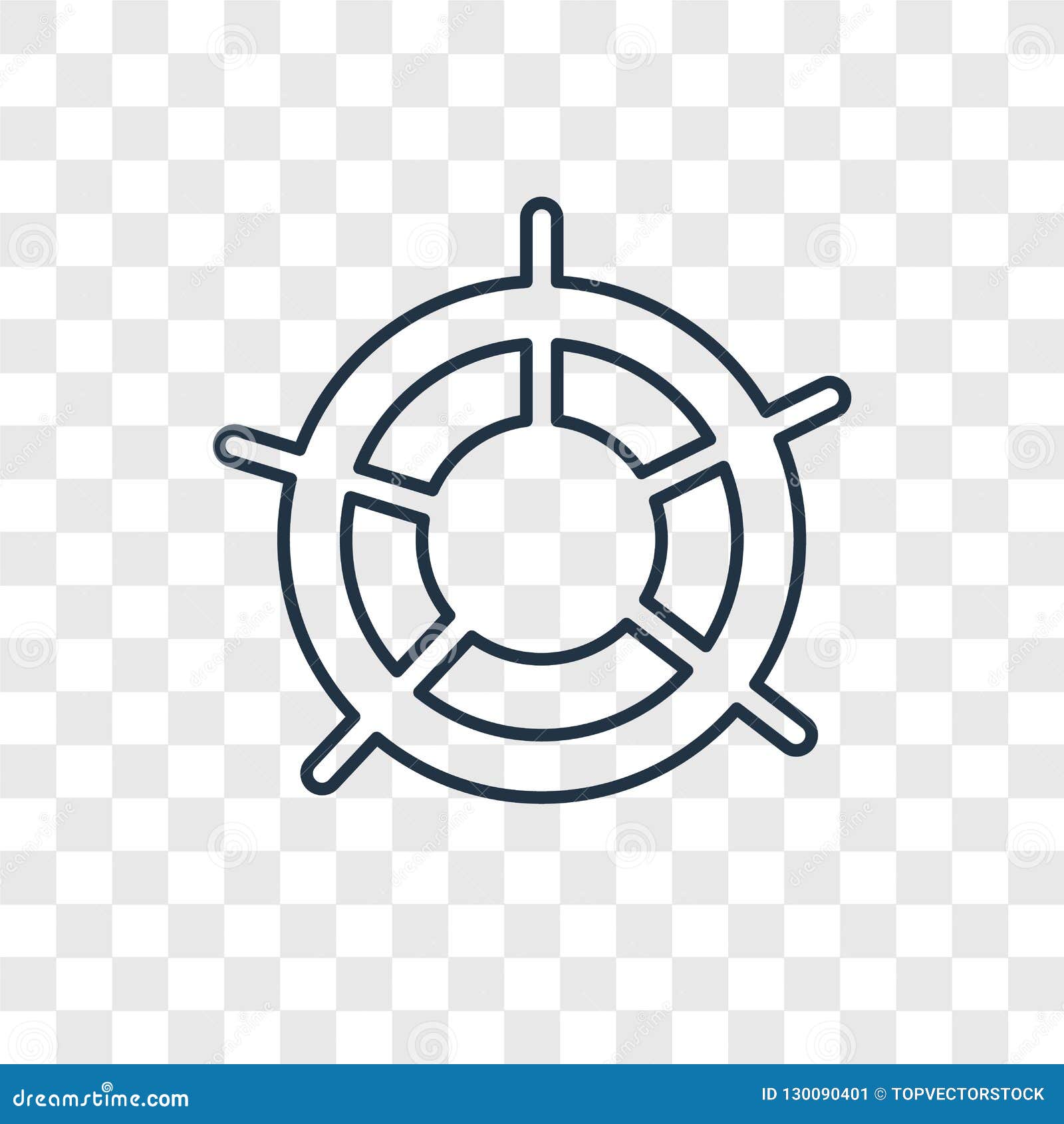 Helm Concept Vector Linear Icon Isolated on Transparent Background ...