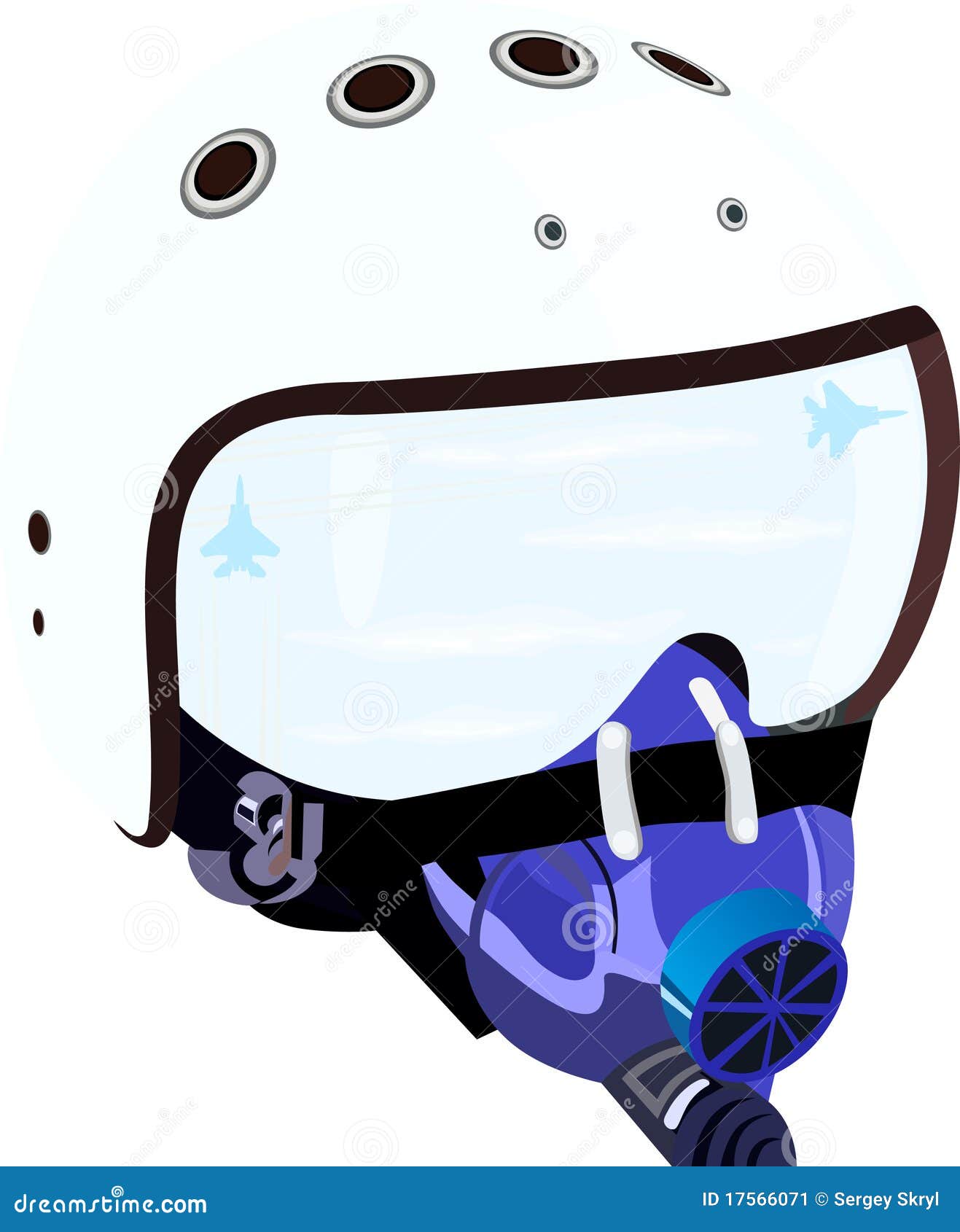 Helm of a fighter pilot stock illustration. Illustration of flying ...