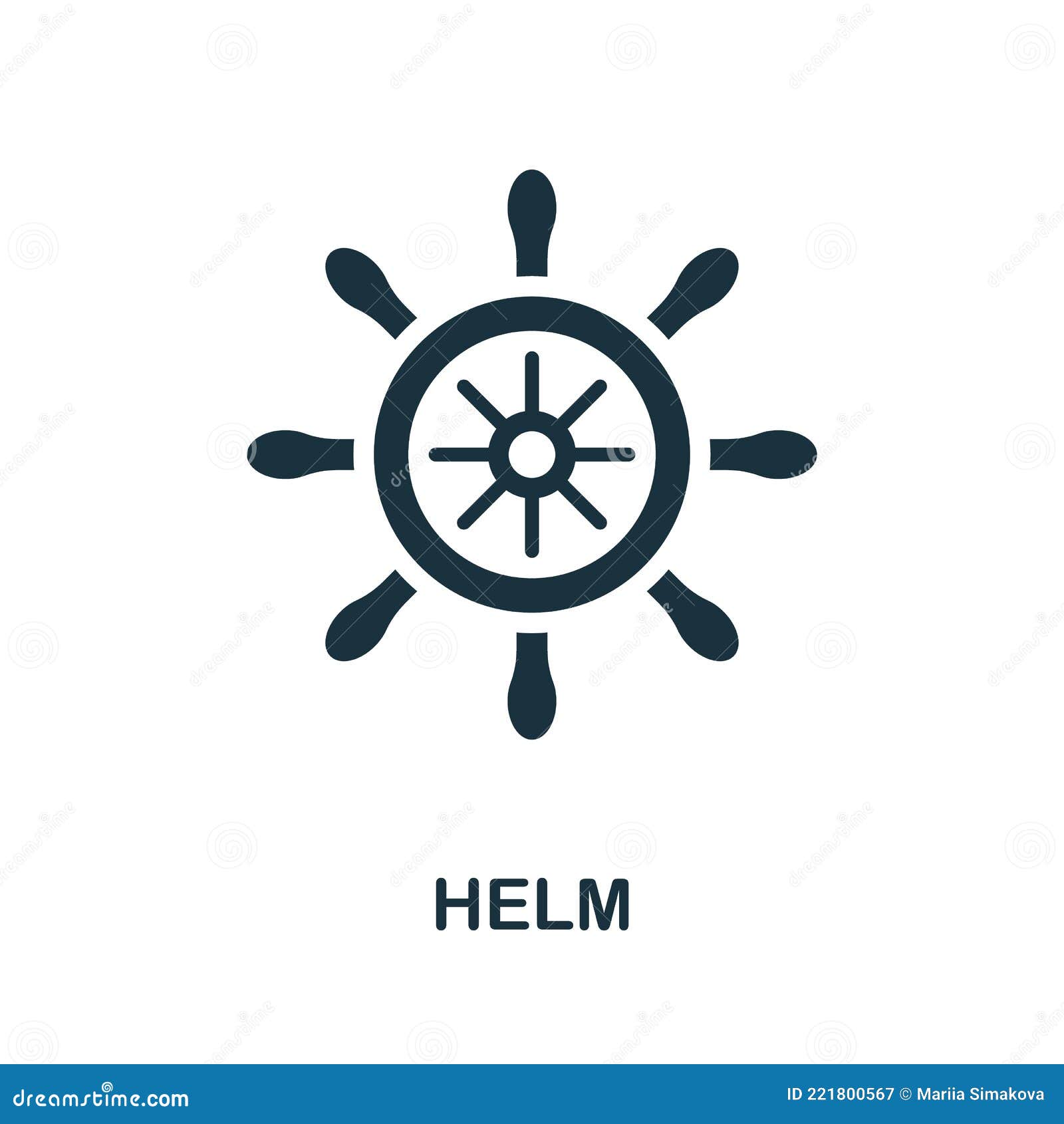 Helm Icon. Monochrome Simple Element from Personal Growth Collection ...