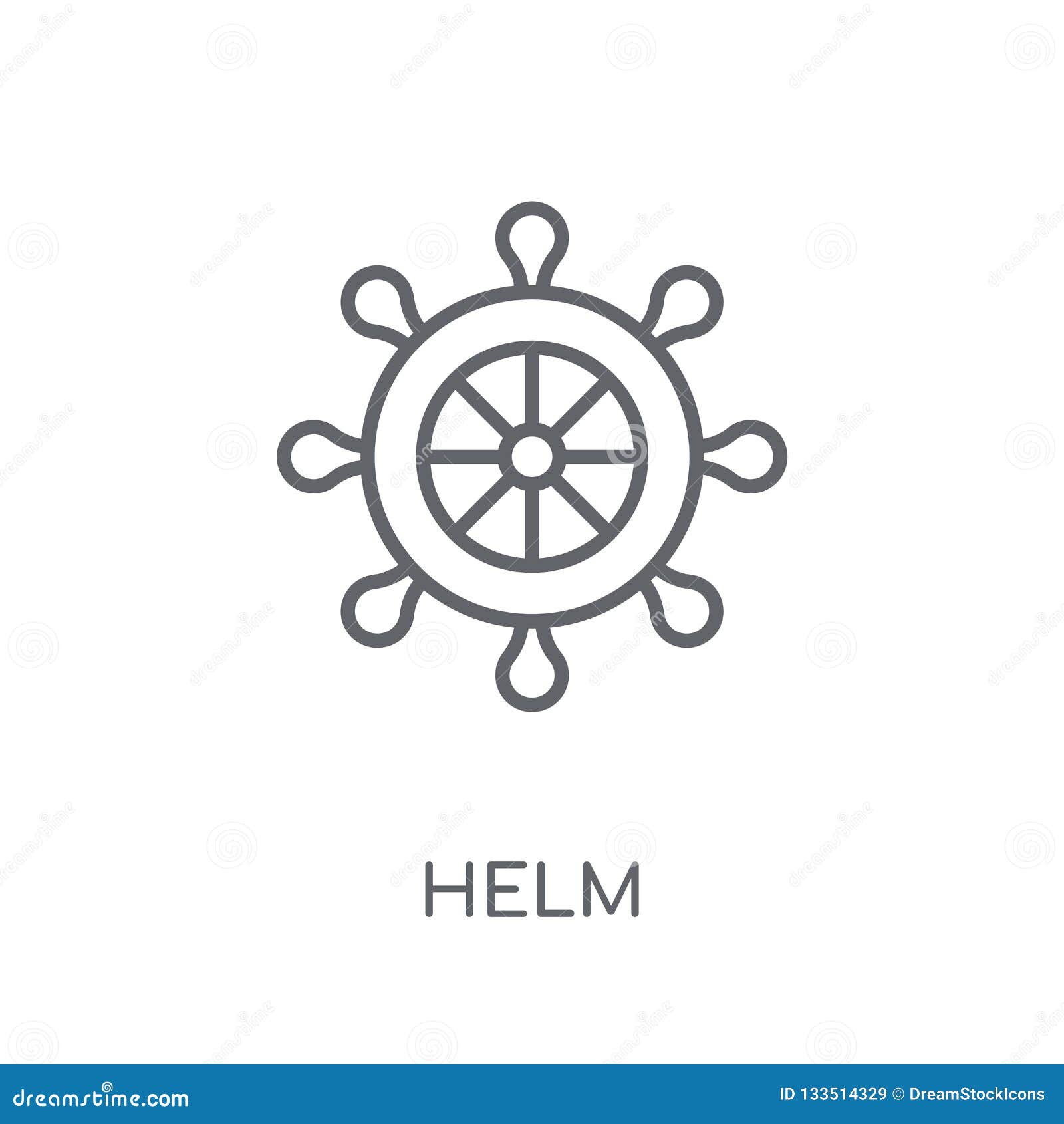 Helm Linear Icon. Modern Outline Helm Logo Concept on White Back Stock ...