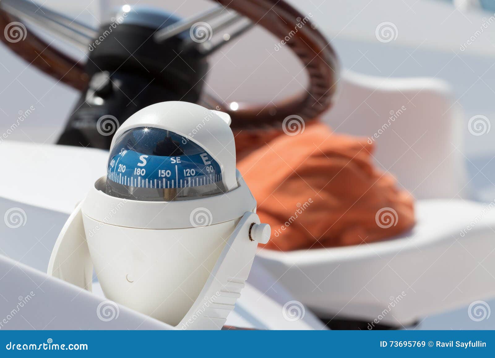 Helm Station on Sailing Boat Stock Image - Image of rope, equipment ...