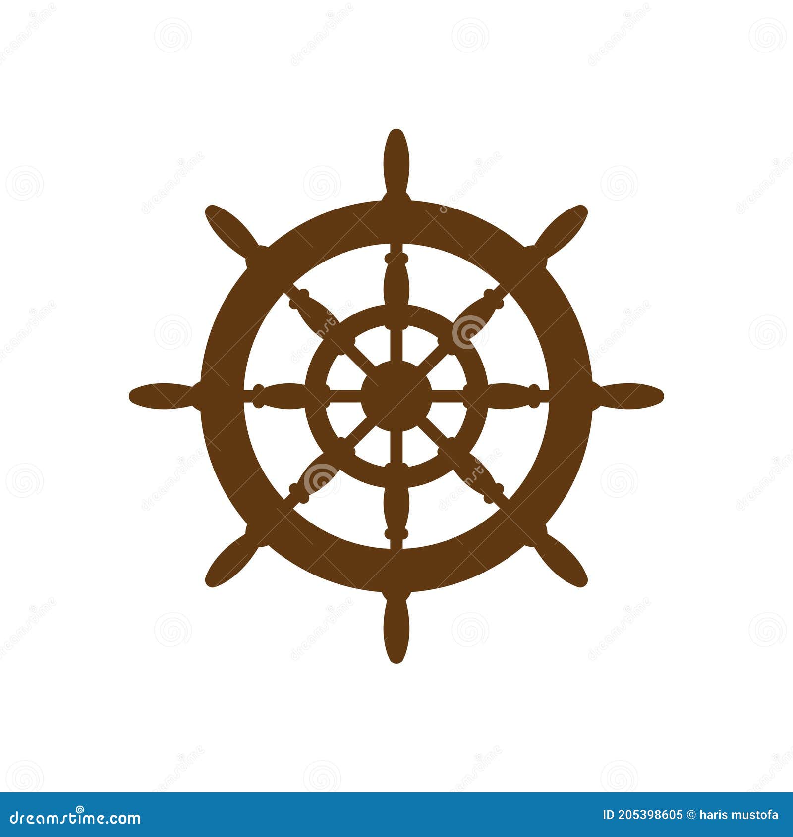 Helm Wheel Icon Design Template Vector Isolated Illustration Stock ...