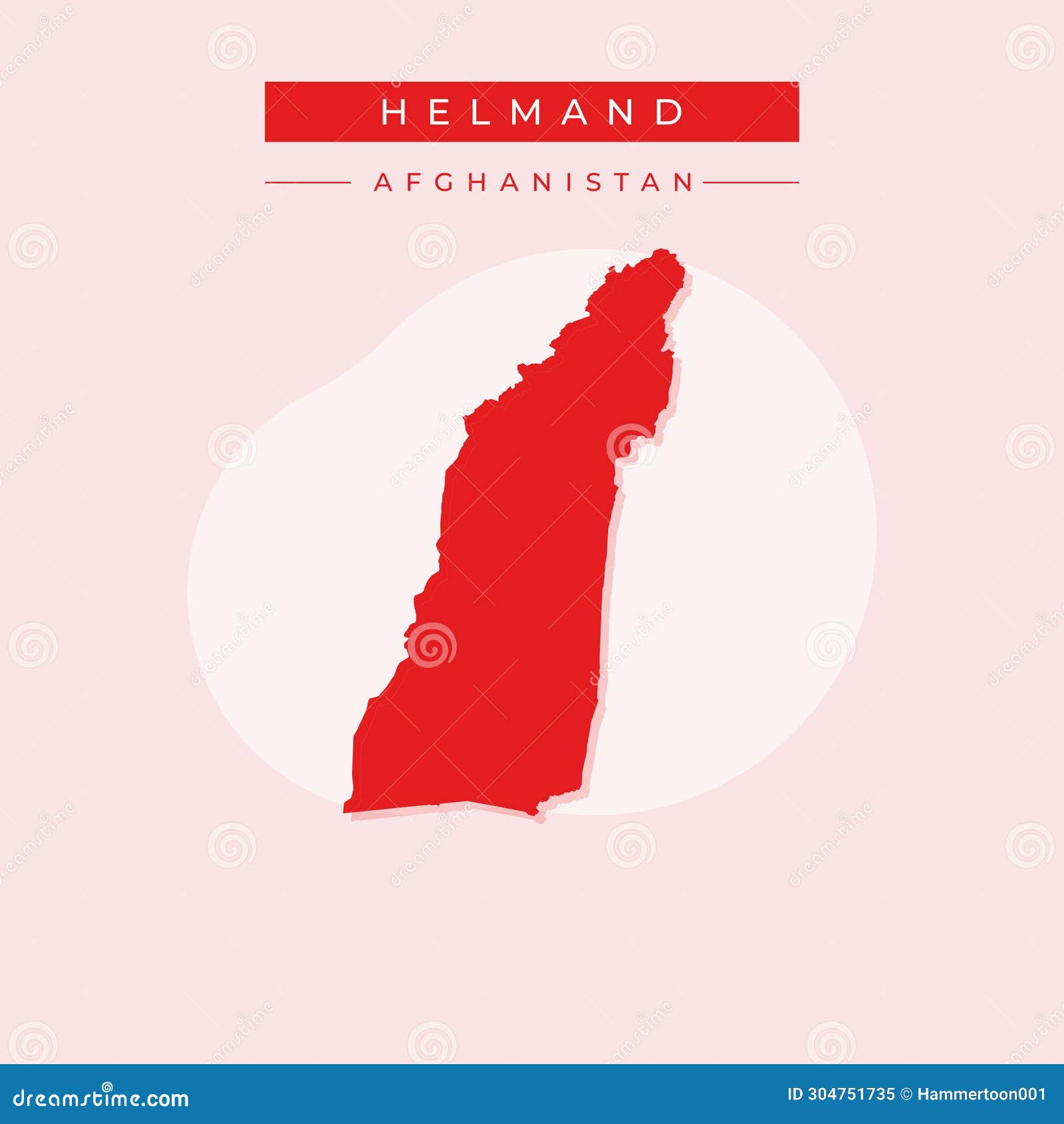 Helmand State And Regions Map Highlighted On Afghanistan Map Vector ...