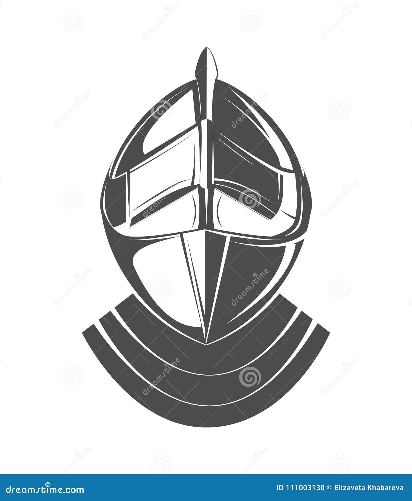 Helmembleem, Middeleeuws Ridder Antiek Uitstekend Symbool Vector ...