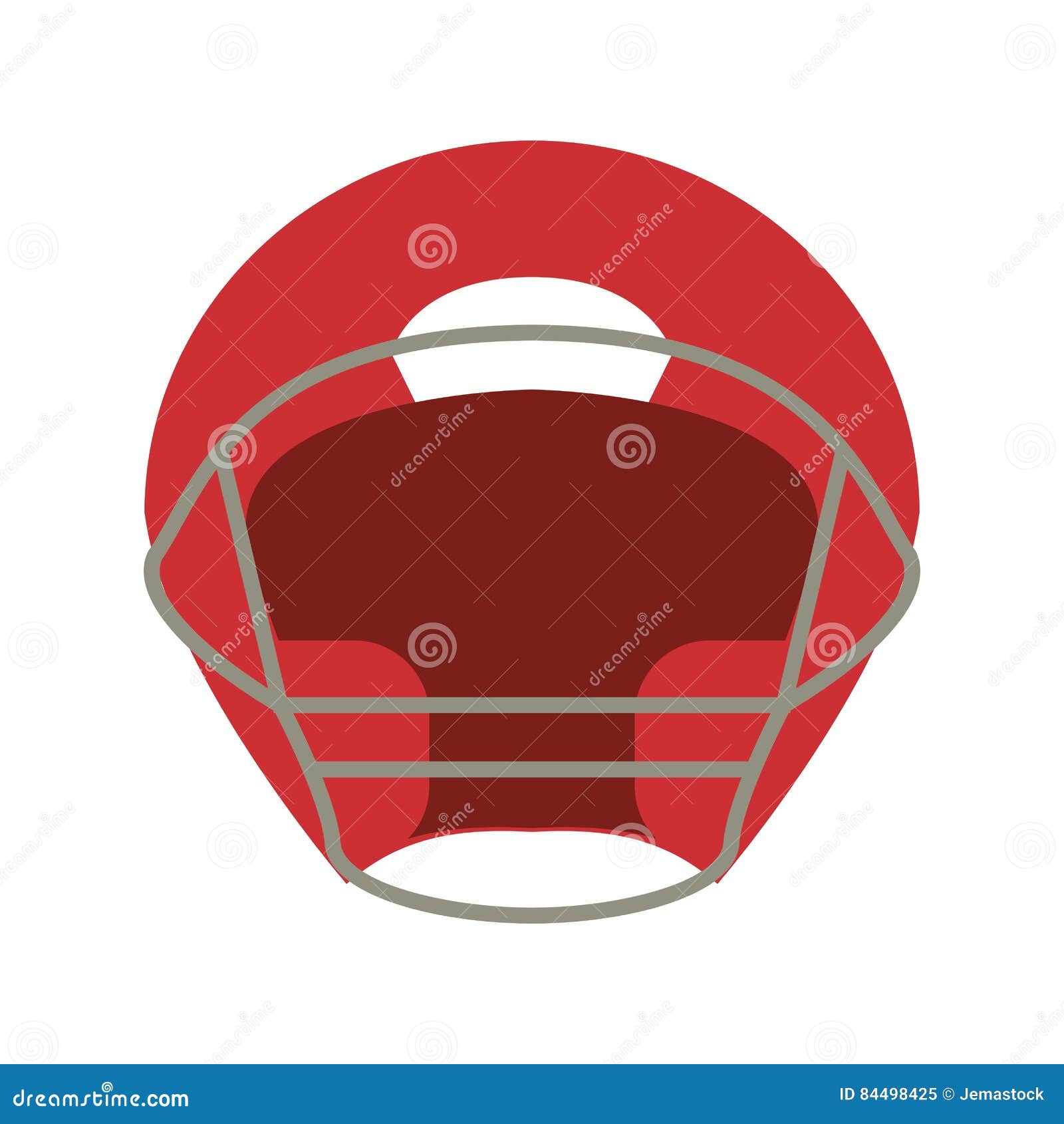 Helmet American Football Front View Stock Vector - Illustration of ...
