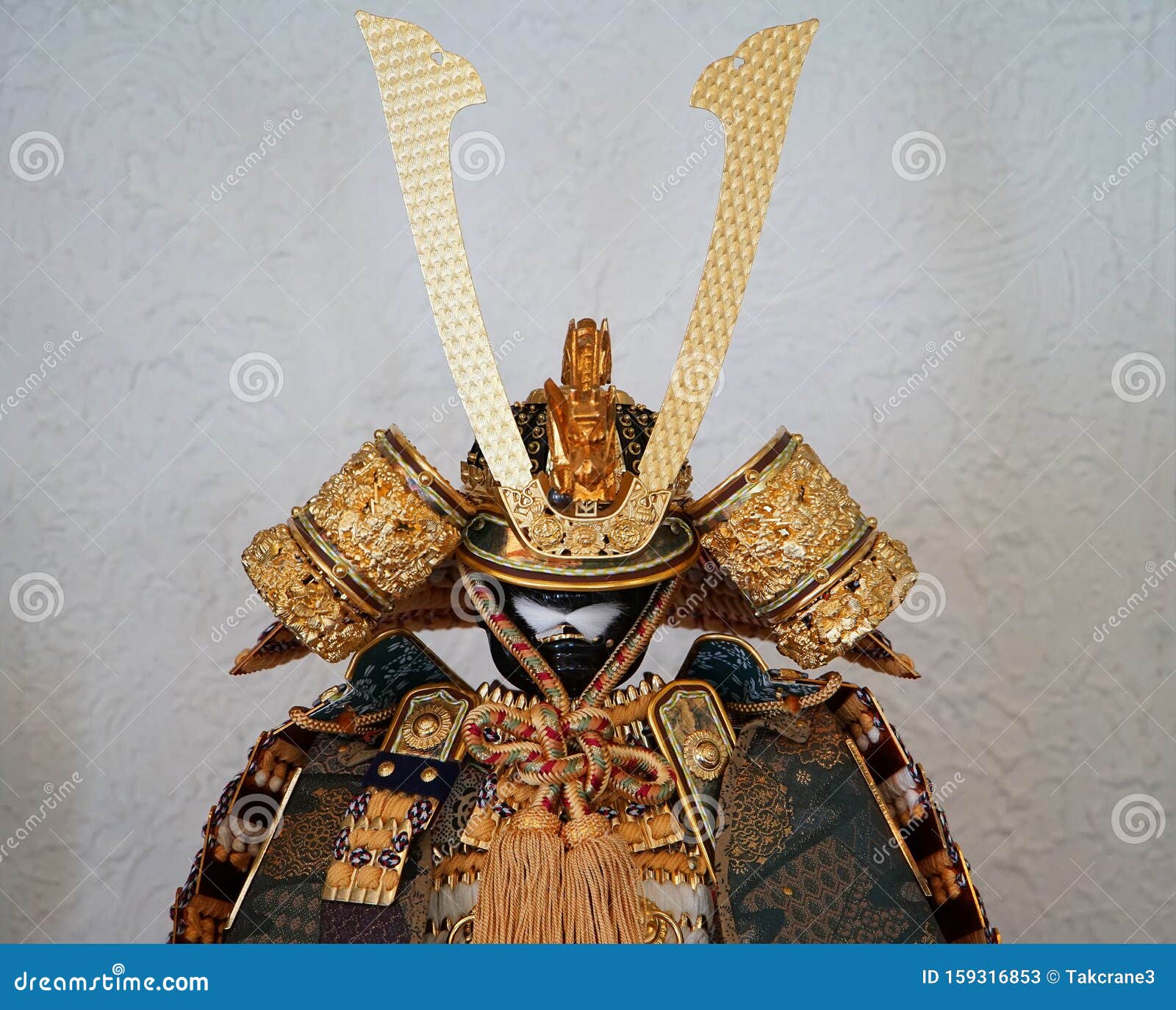 A Helmet and Armor of the Japanese Samurai Stock Image - Image of ...