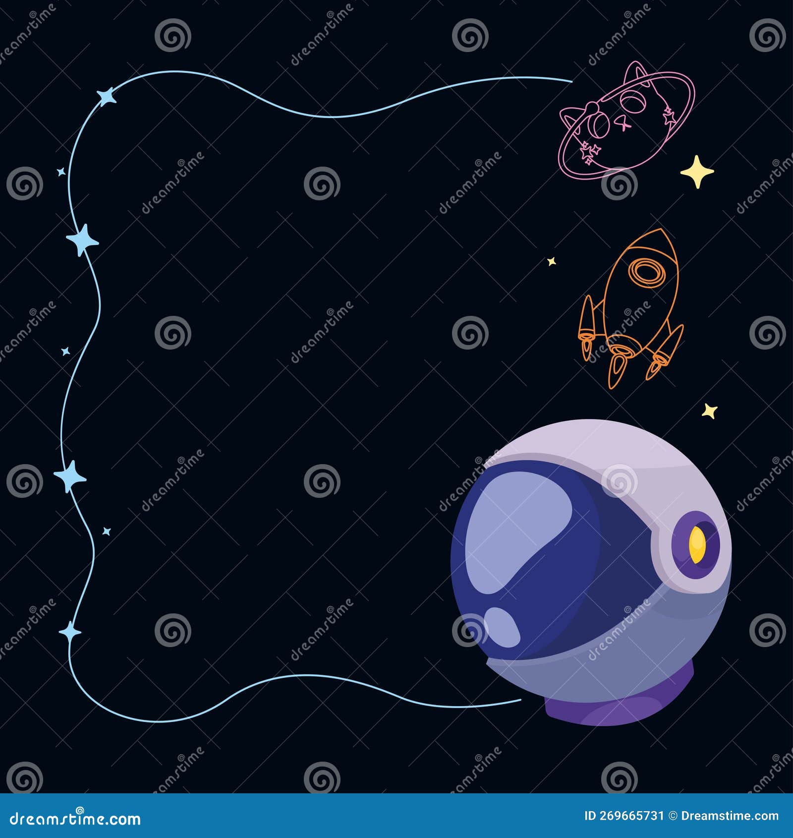 Astronaut Neon Theme Floating In Metaverse 3d Stock Photo ...