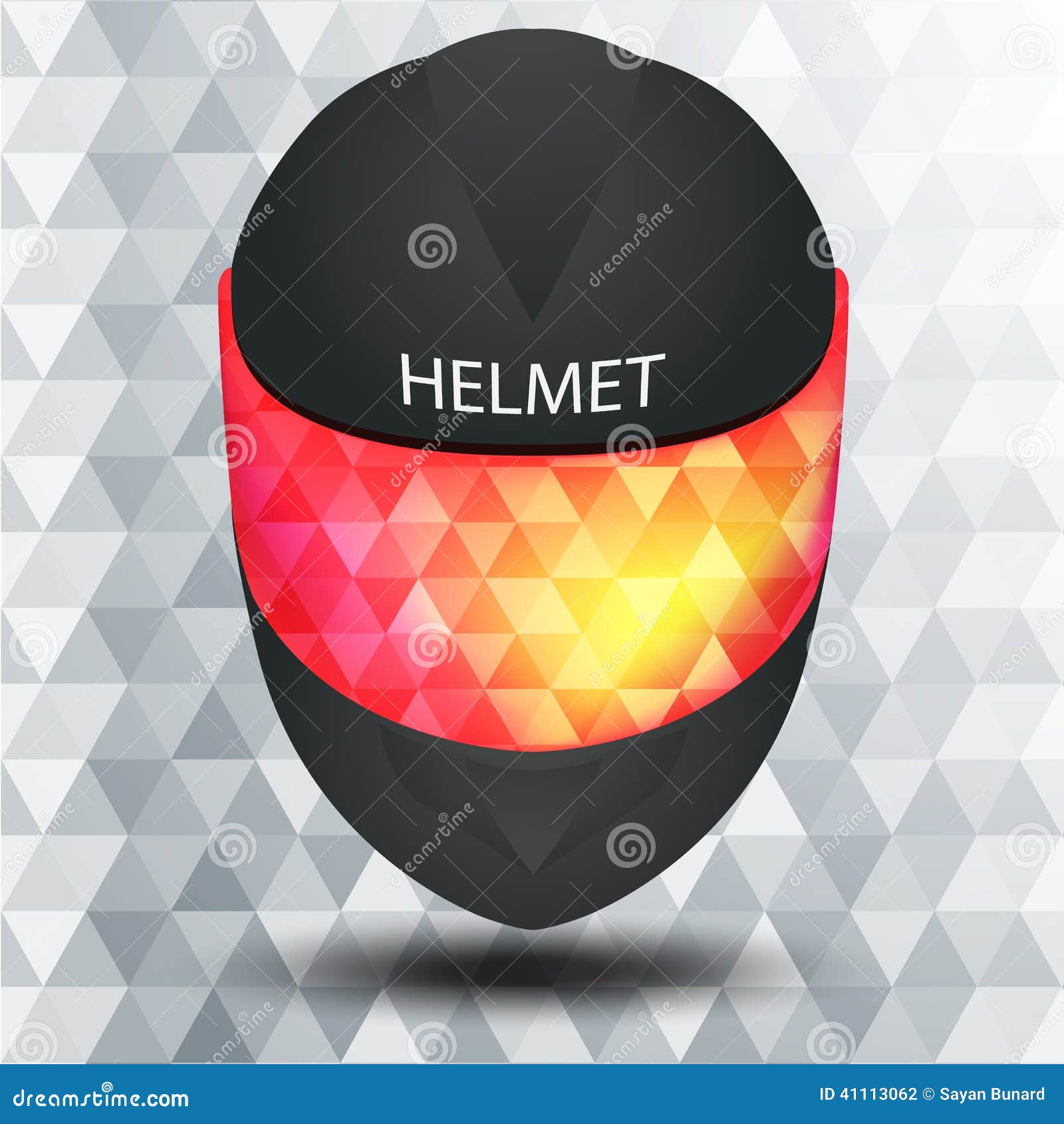 Helmet stock vector. Illustration of sign, rider, football - 41113062