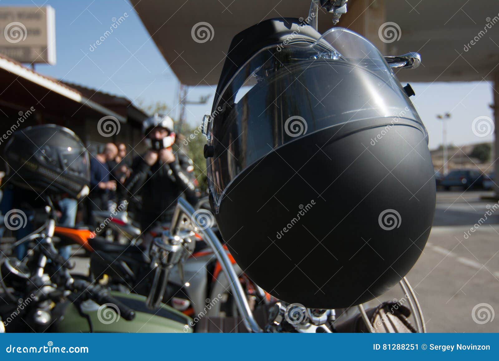 Helmet with Black Polish.Reflections of a Hat Stock Image - Image of ...