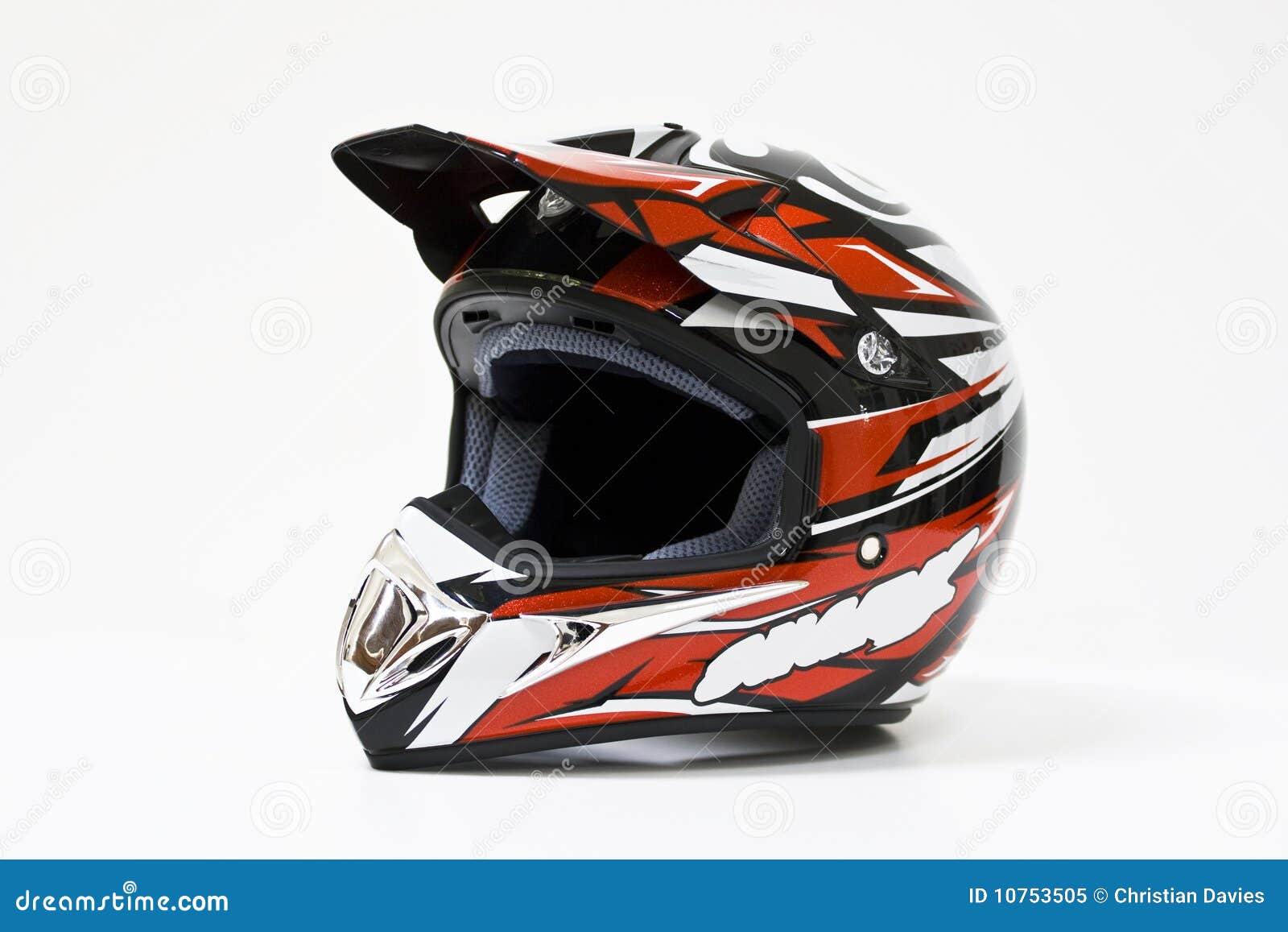 Helmet bright red stock image. Image of moto, motocross - 10753505