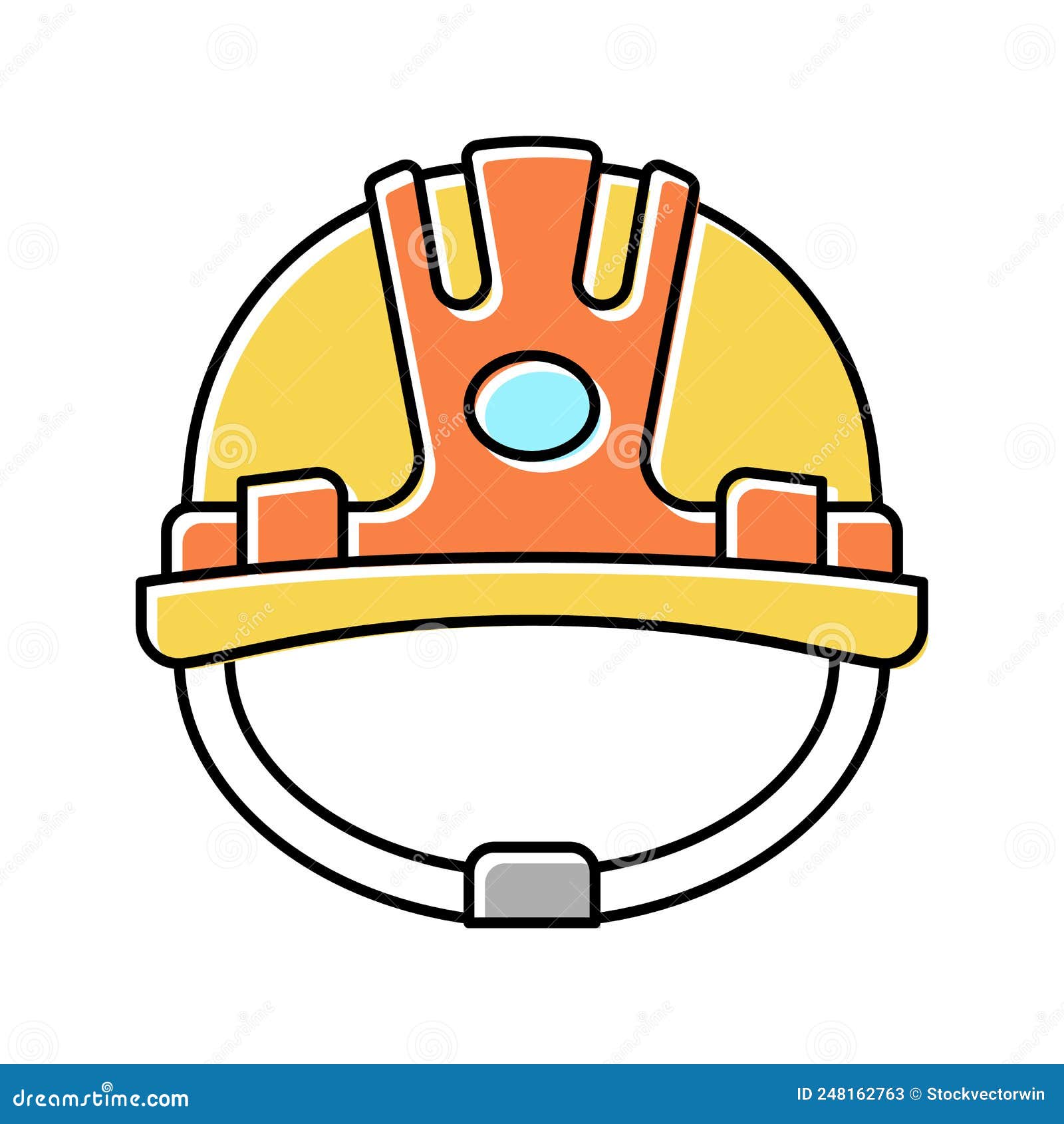 Helmet Builder Color Icon Vector Illustration Stock Vector ...