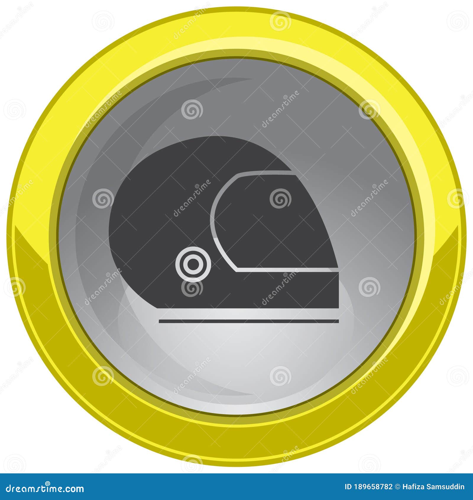 Helmet Button. Vector Illustration Decorative Design Stock Vector ...