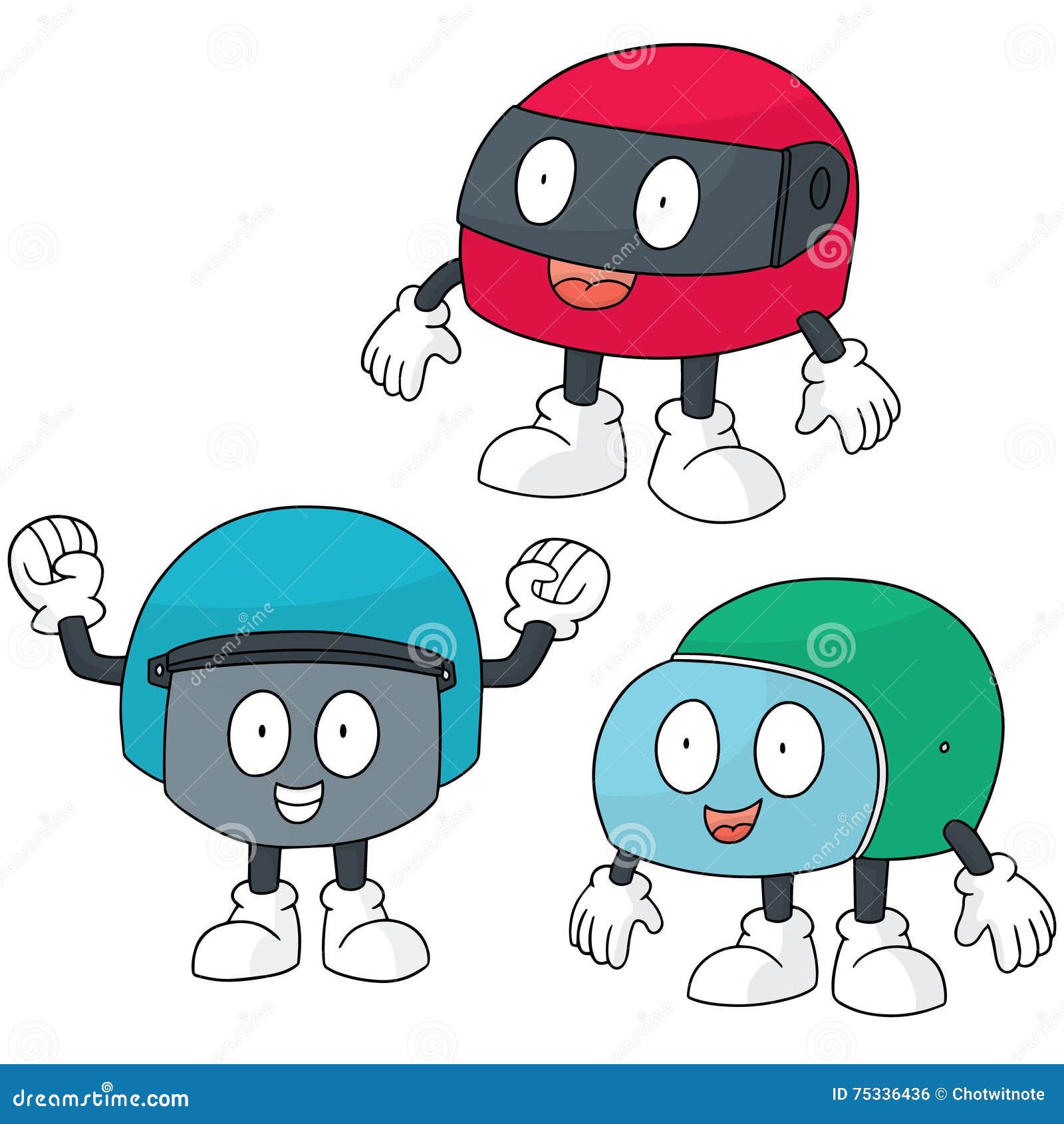 Helmet cartoon stock vector. Illustration of drive, cartoon - 75336436
