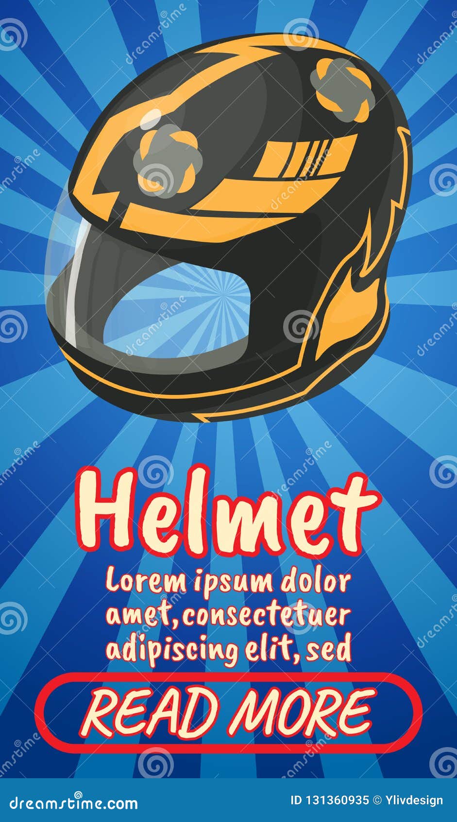 Helmet Concept Banner, Comics Isometric Style Stock Vector ...