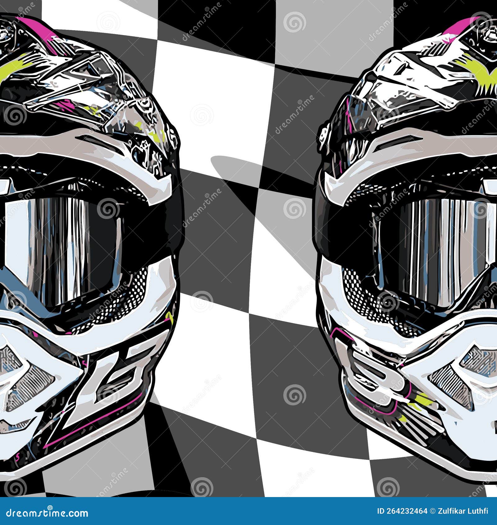 Helmet with flag stock vector. Illustration of headgear - 264232464