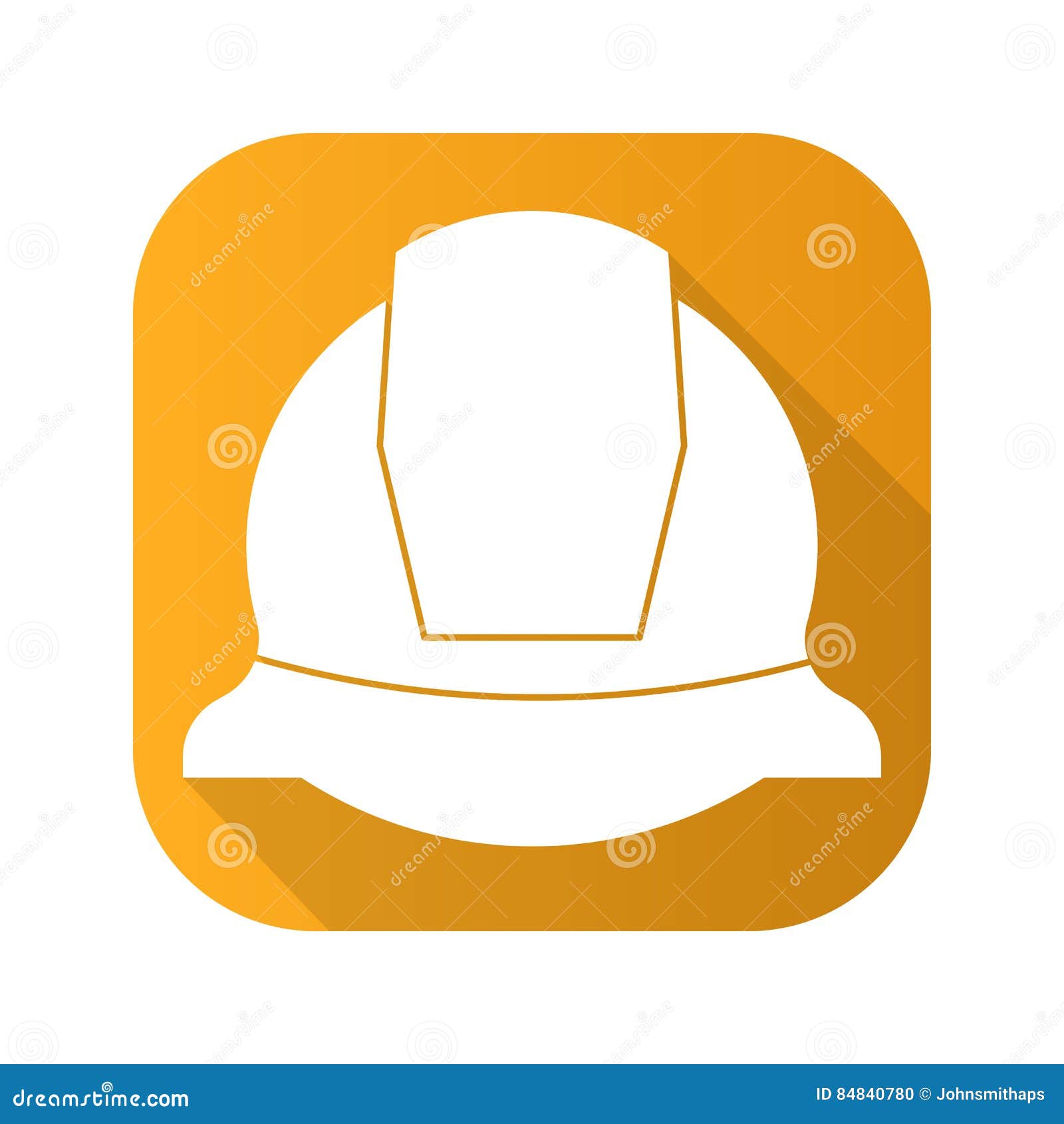 Helmet Flat Design Long Shadow Icon. Vector Silhouette Symbol. Stock ...