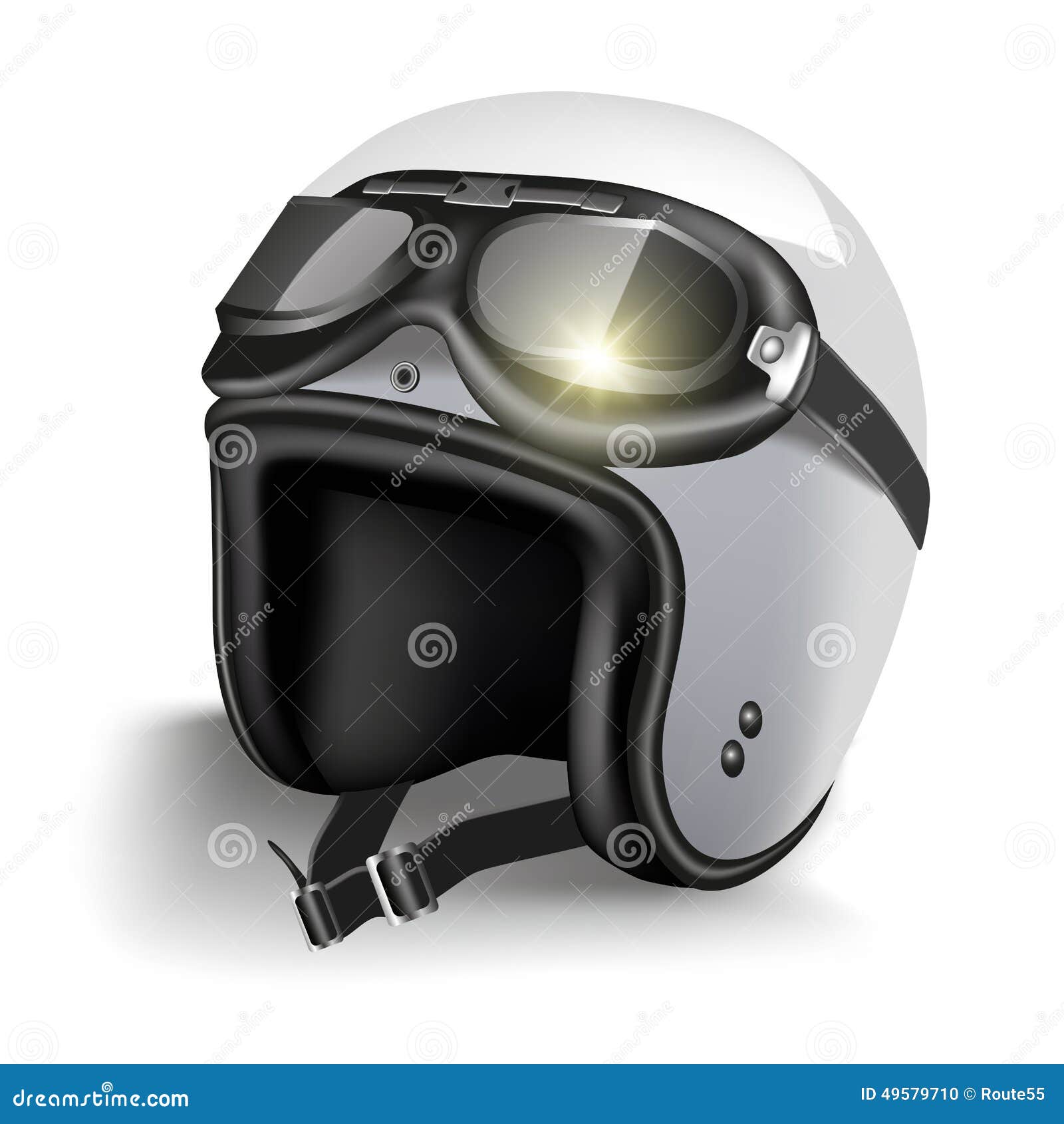 Helmet with goggles stock vector. Illustration of bike - 49579710