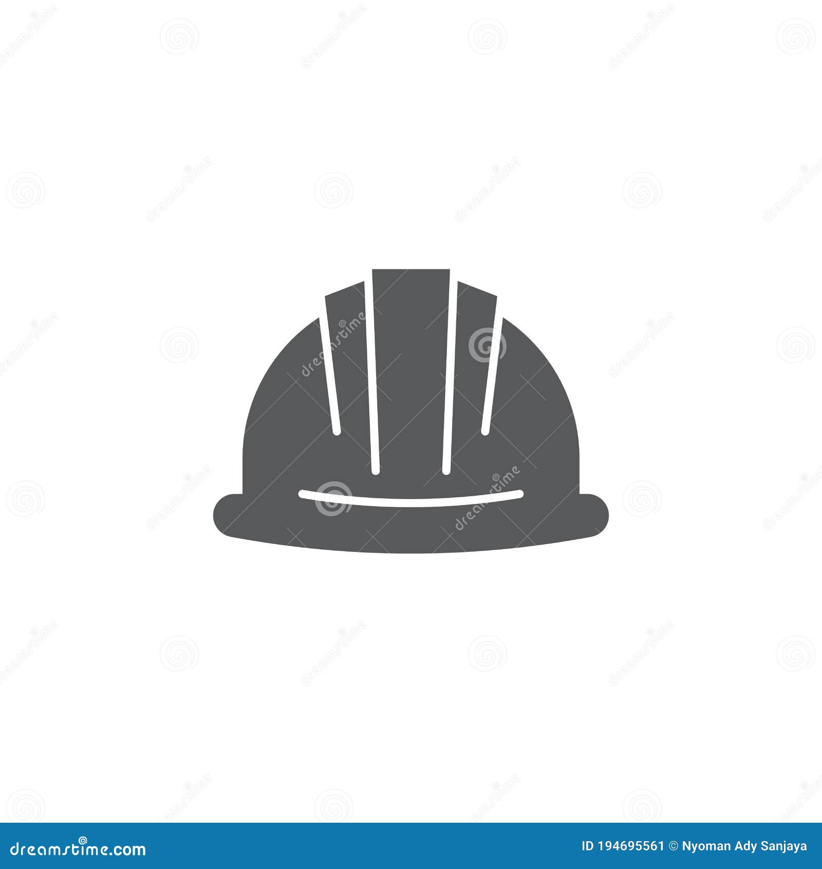 Helmet or Hard Hat Vector Icon Symbol Isolated on White Background ...