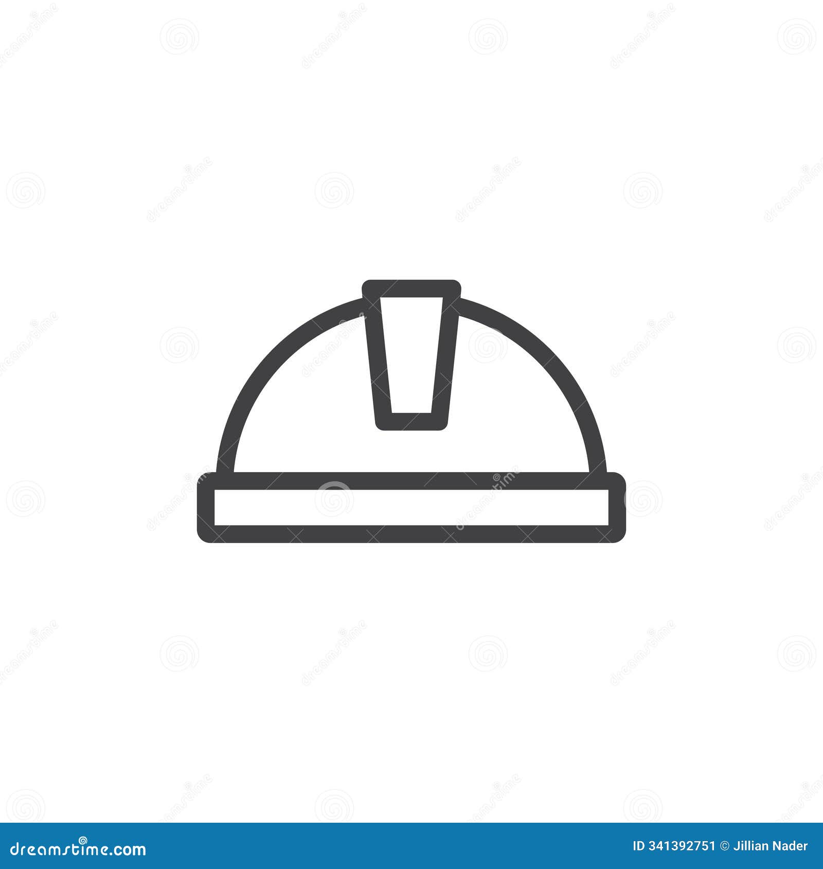 Helmet Icon Simple Outline Vector Logo Stock Vector - Illustration of ...