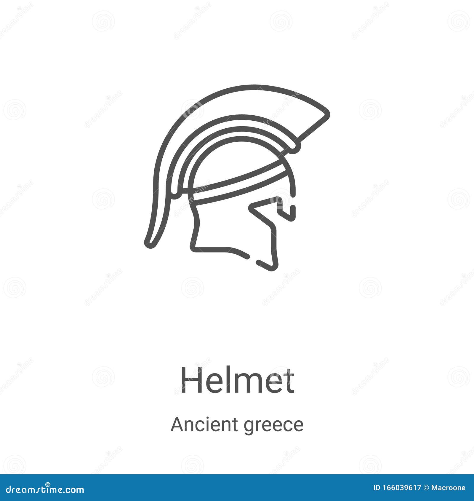 Helmet Icon Vector from Ancient Greece Collection. Thin Line Helmet ...