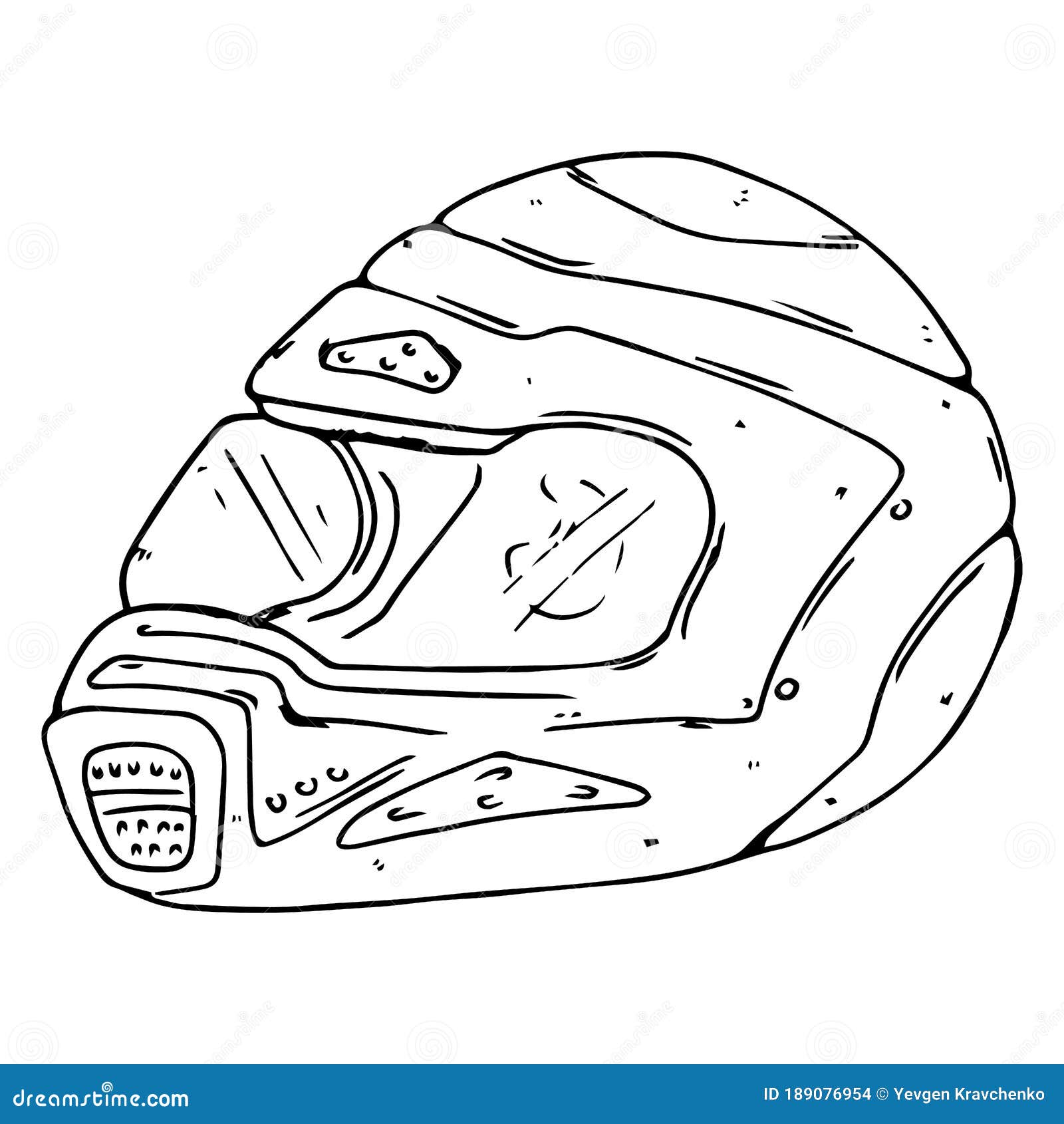 Motorcycle Helmet Coloring Page